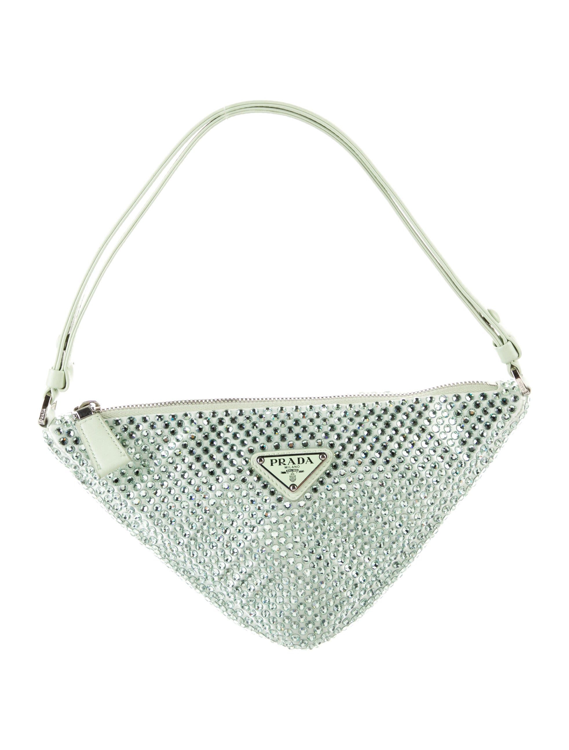 Prada Crystal Triangle Bag - Green Shoulder Bags, Handbags - PRA796790 ...