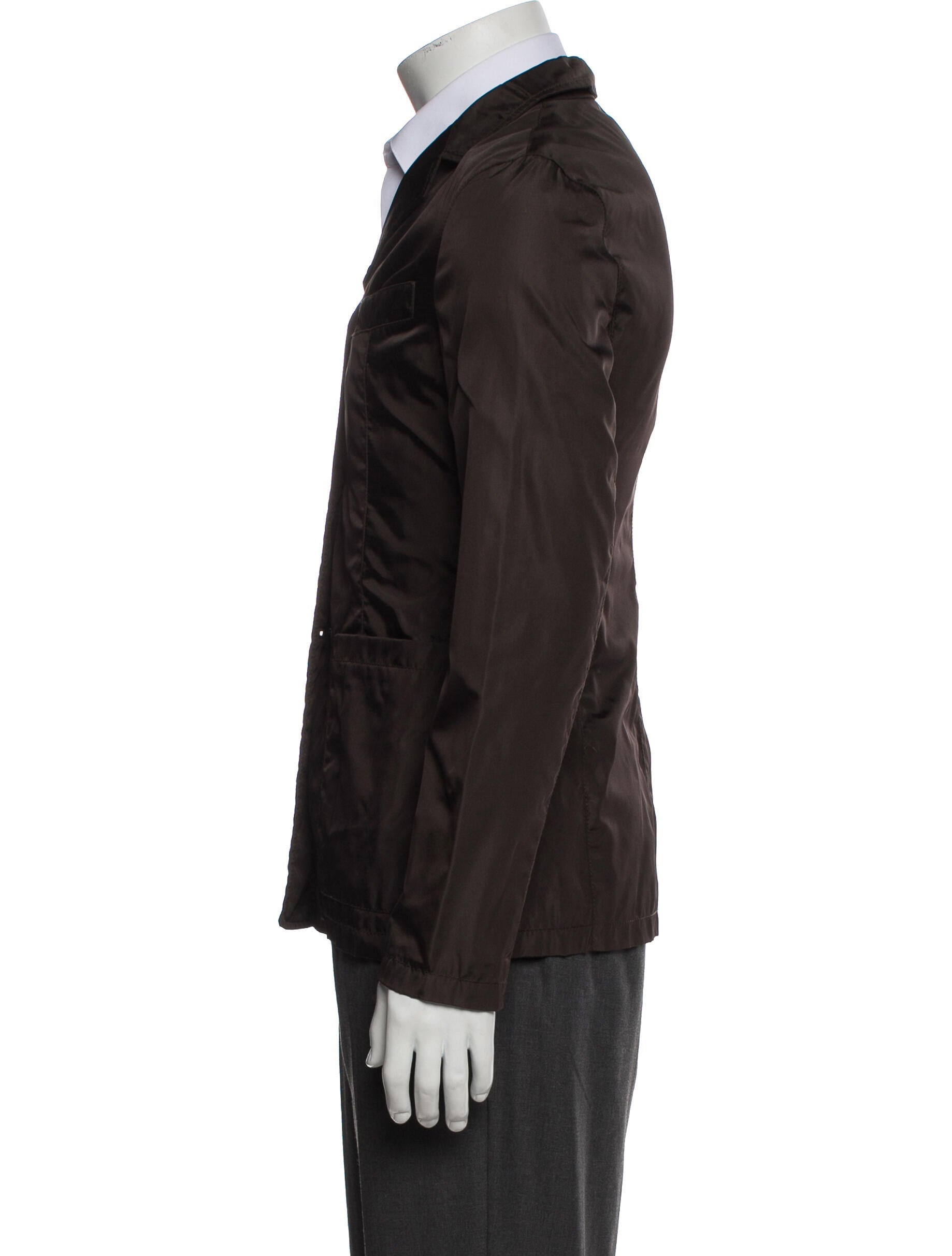 Prada Water-Resistant Collared Jacket - Brown Jackets, Clothing ...
