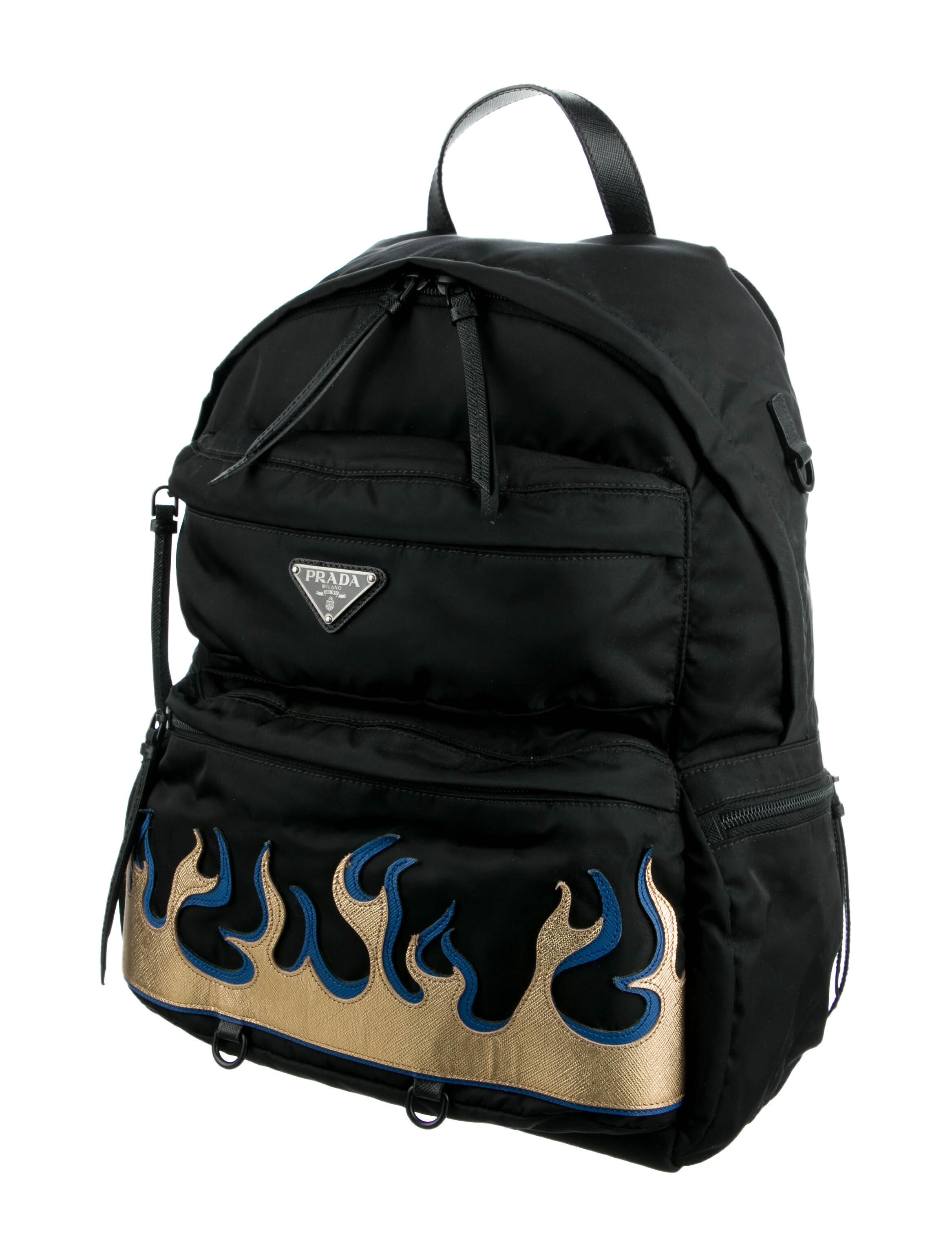 Prada Tessuto Flame Backpack - Black Backpacks, Handbags - PRA798716 ...