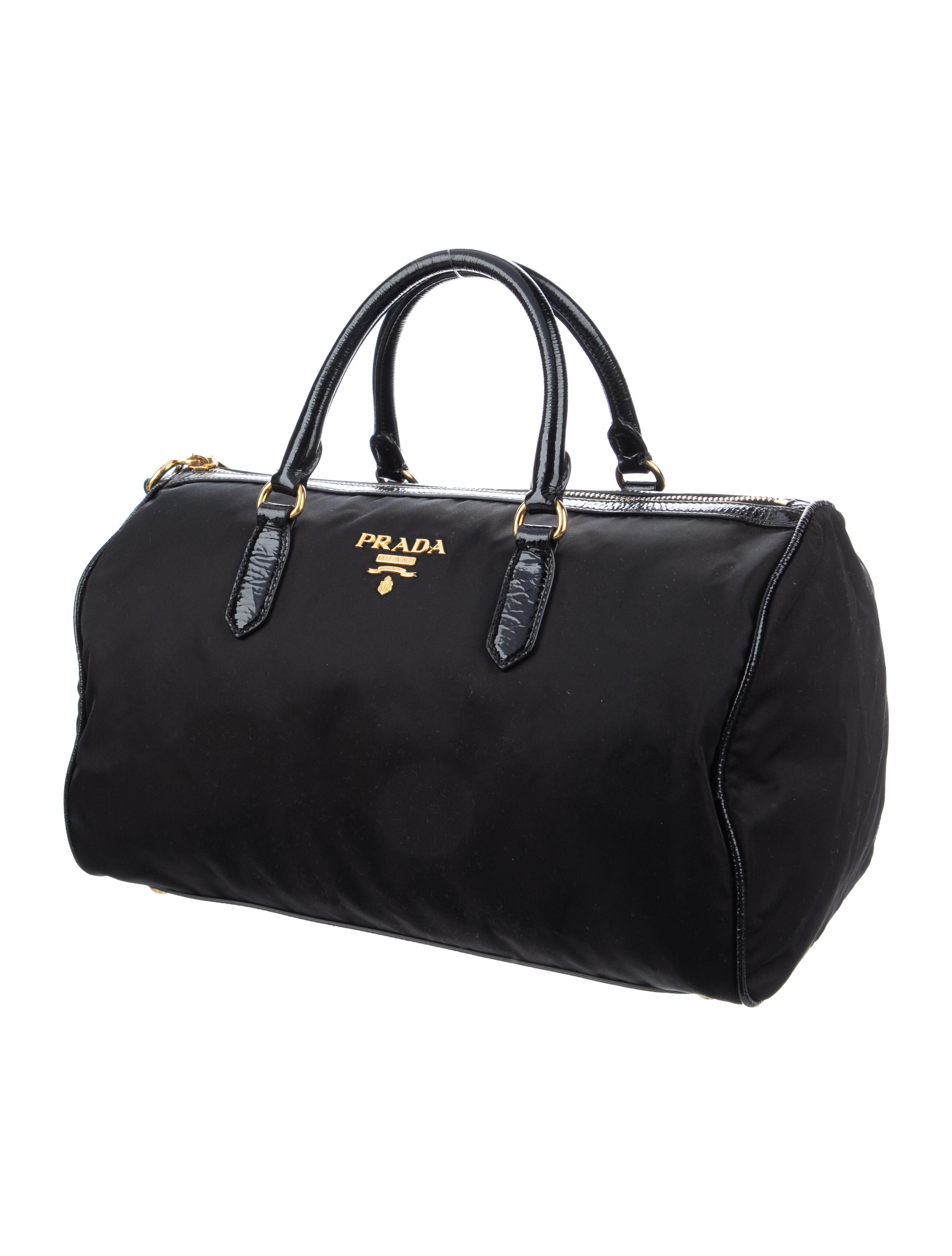 Prada Naplak-Trimmed Tessuto Handle Bag - Black Handle Bags, Handbags ...