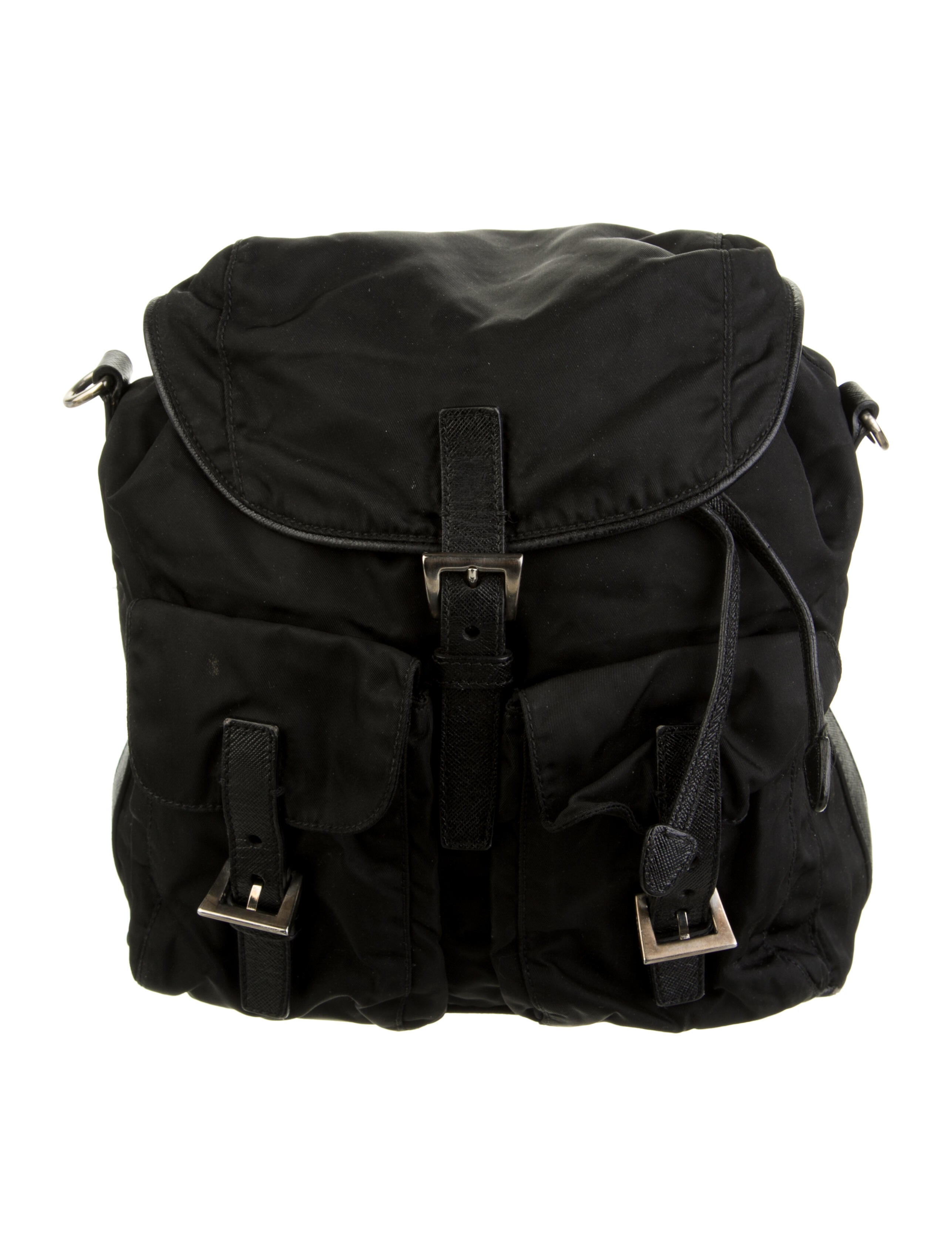 Prada Tessuto Signature Drawstring Bag - Black Handle Bags, Handbags ...