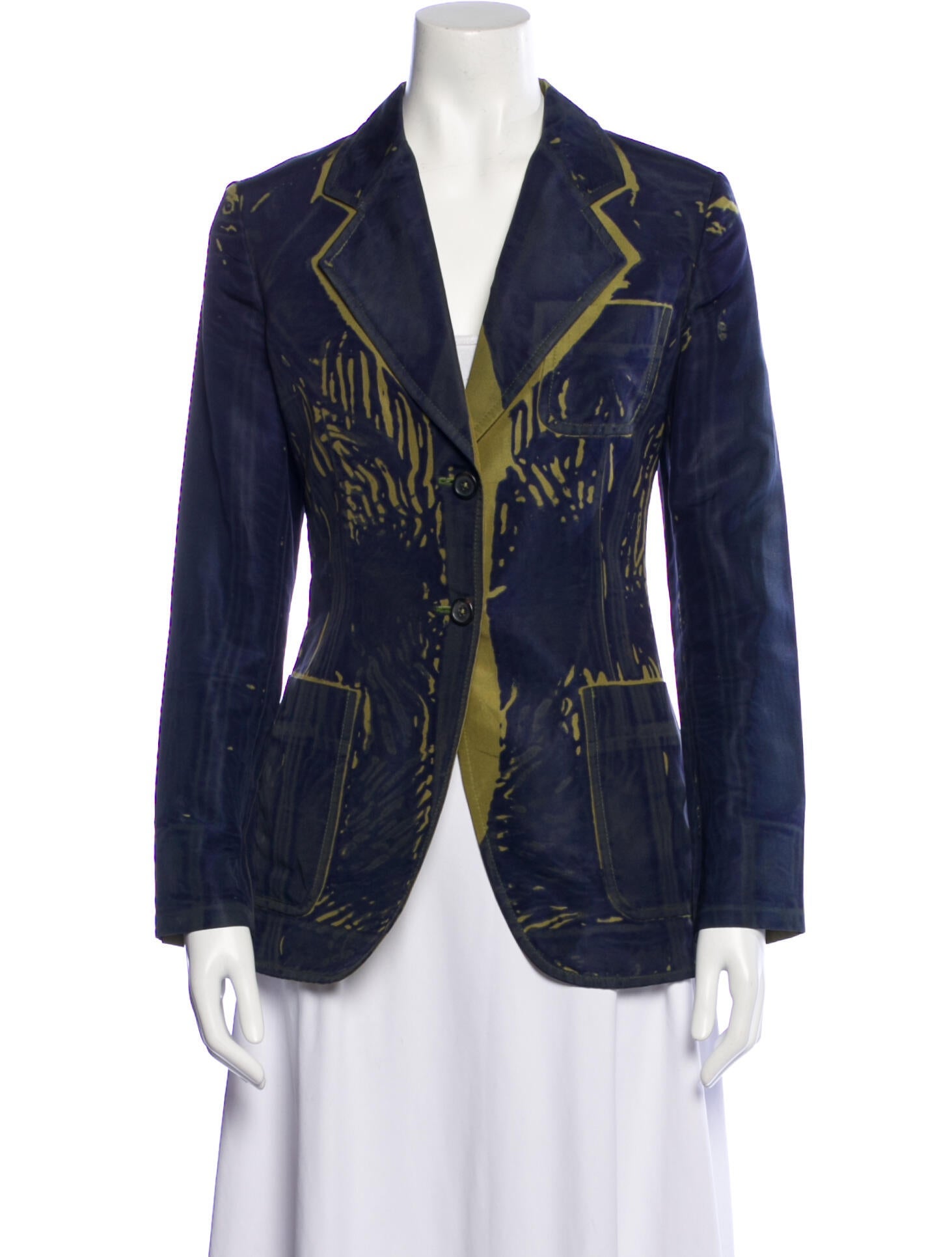 Prada Vintage Silk Denim Jacket - Blue Jackets, Clothing - PRA801549 ...