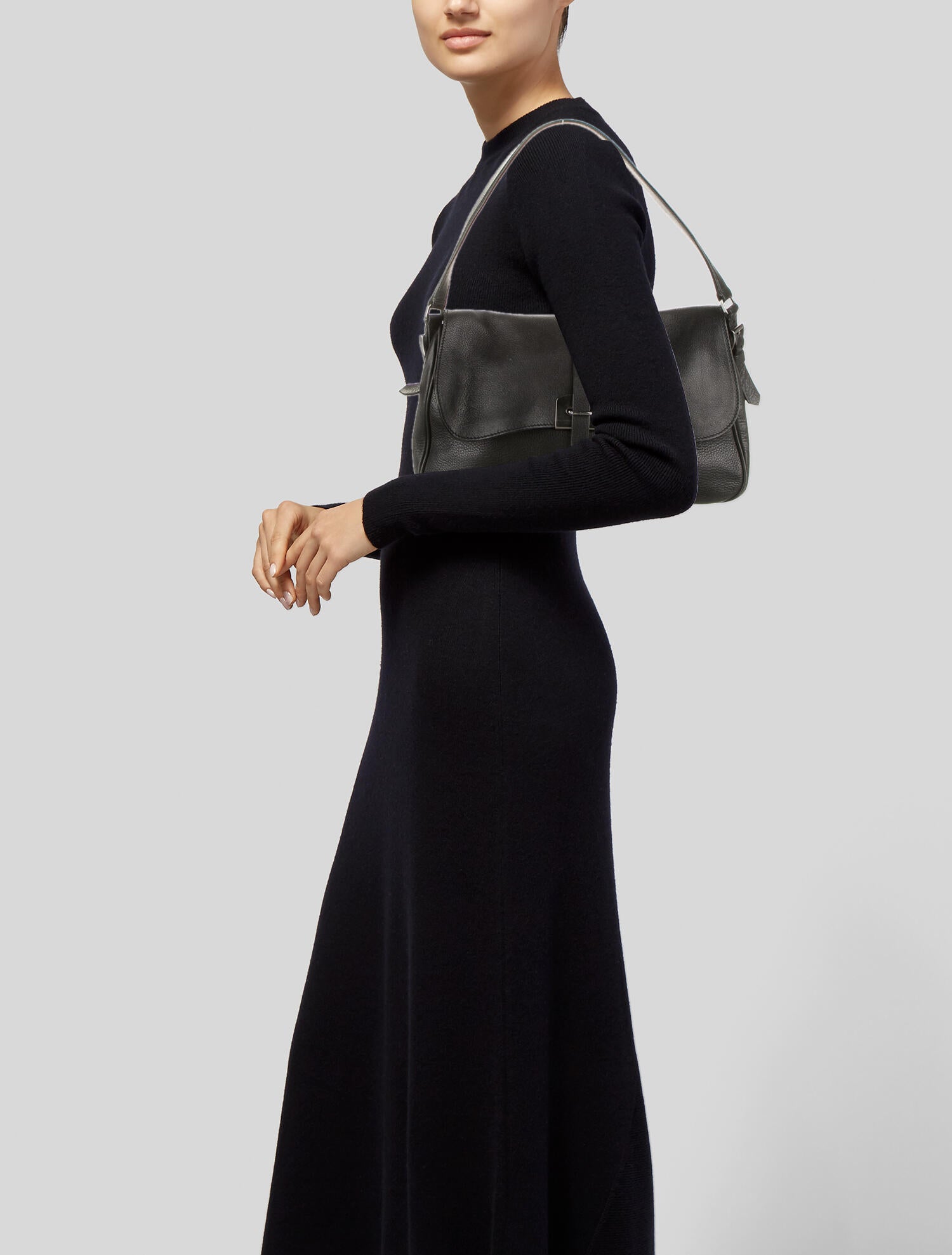 Prada Cervo Saddle Bag - Black Shoulder Bags, Handbags - PRA802380 ...