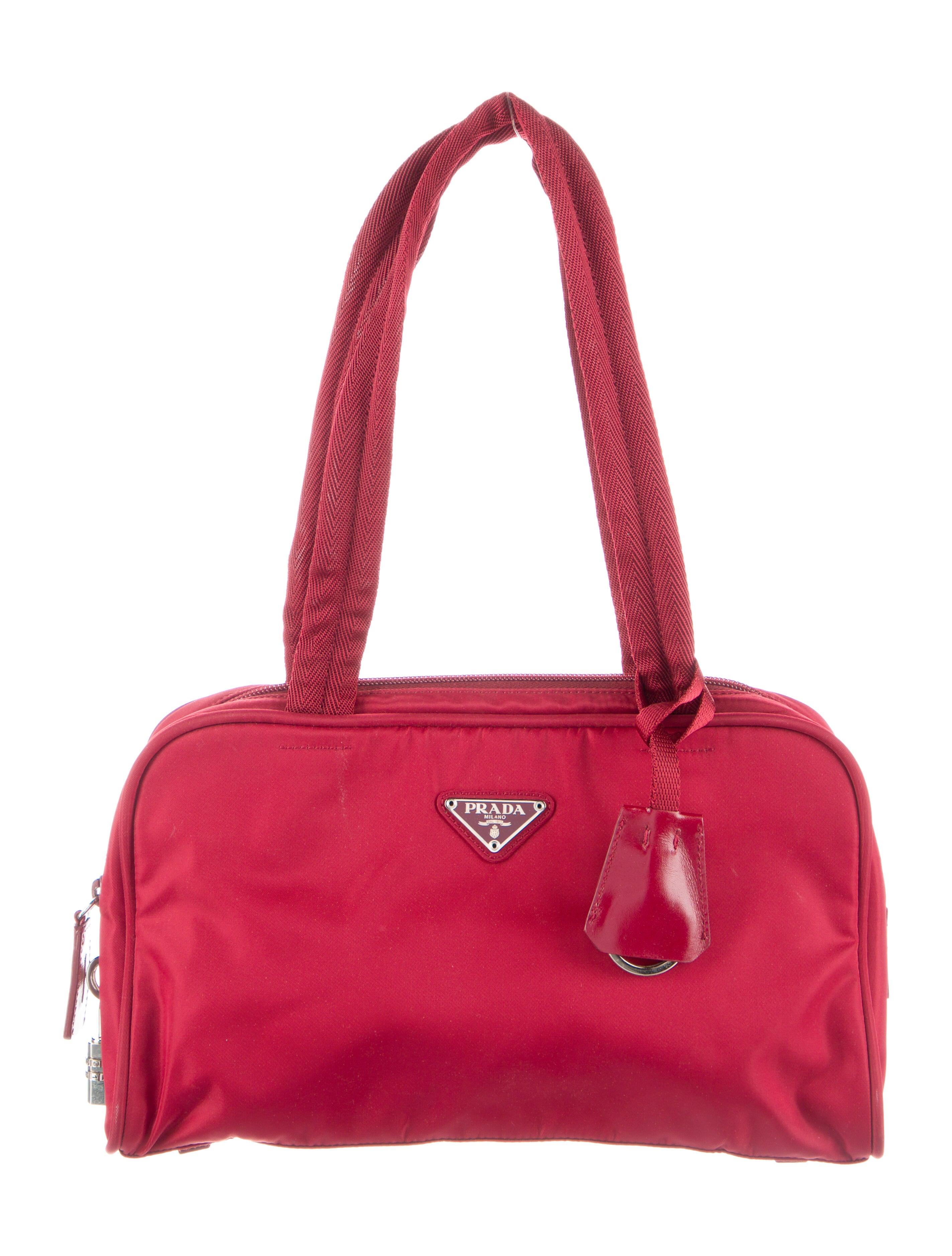 Prada Suede Shoulder Bag - Red Shoulder Bags, Handbags - PRA208385 ...