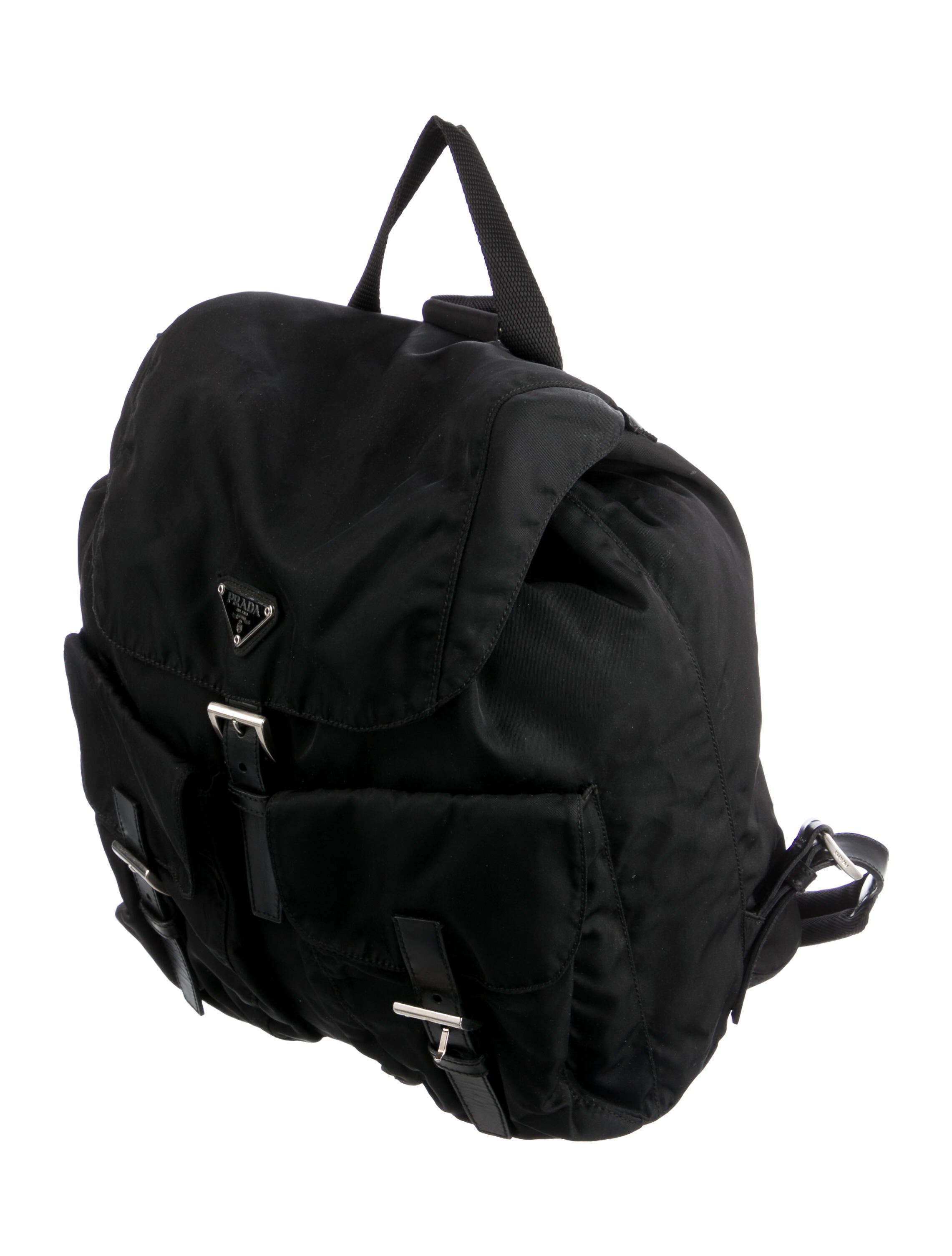 Prada Vintage Tessuto Large Backpack - Black Backpacks, Handbags ...