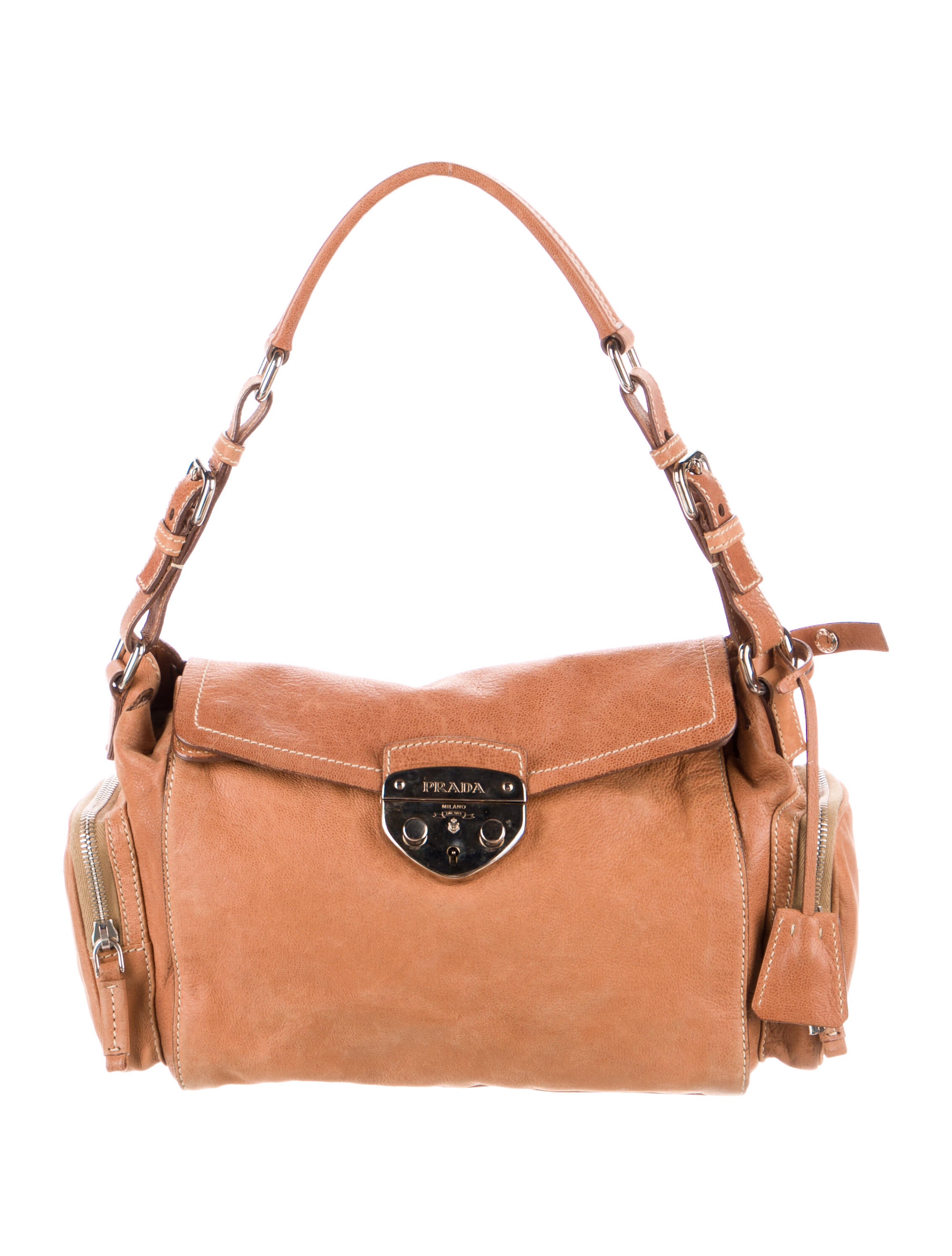 Prada Cervo Antic Shoulder Bag - Brown Shoulder Bags, Handbags ...