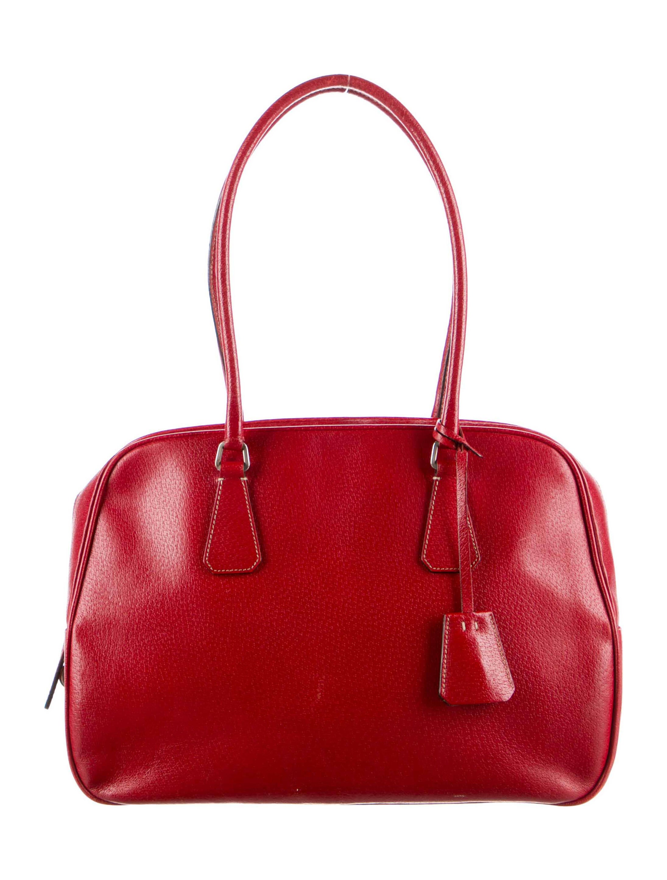 Prada Cinghiale Bowler Bag - Red Totes, Handbags - PRA816043 | The RealReal