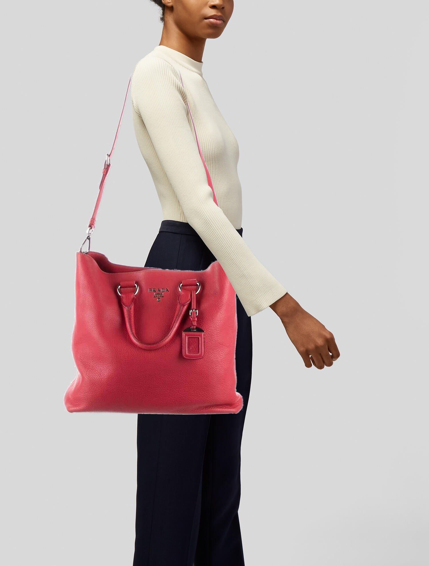Prada 2016 Saffiano Cuir Double Handle Tote - Pink Totes, Handbags ...