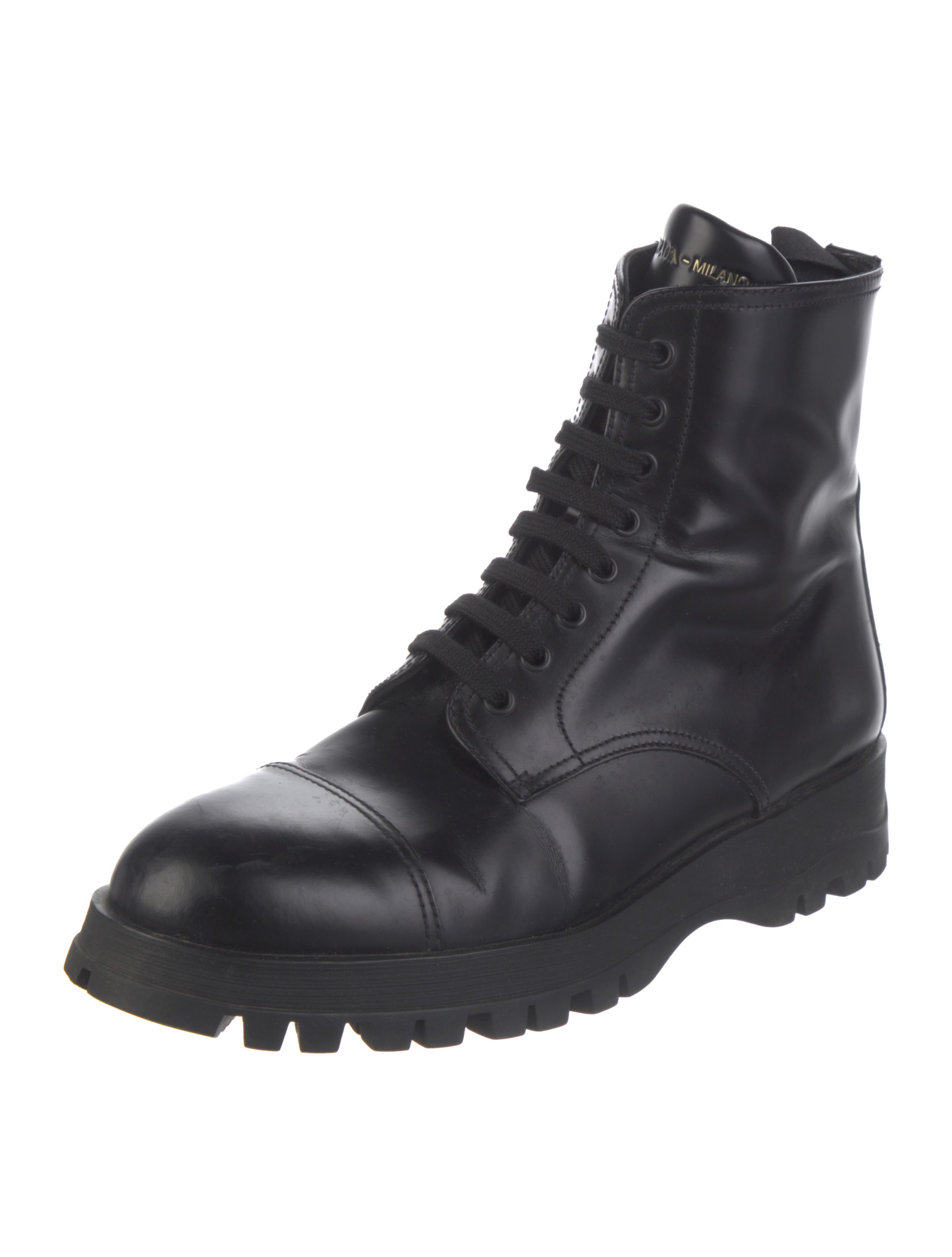 Prada Snakeskin Boots - Black Boots, Shoes - PRA49099 | The RealReal