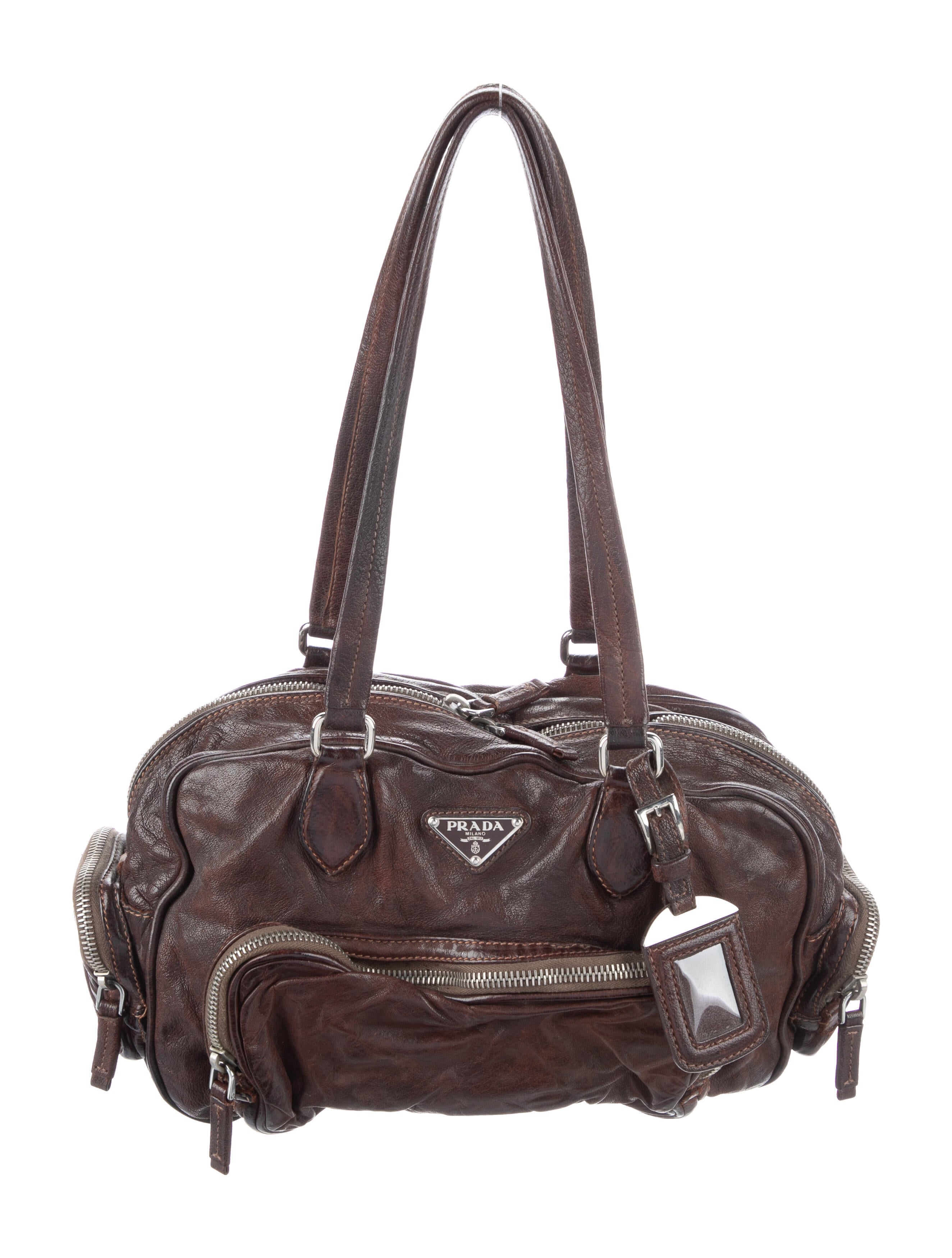 Prada Cervo Antik Shoulder Bag - Brown Shoulder Bags, Handbags ...
