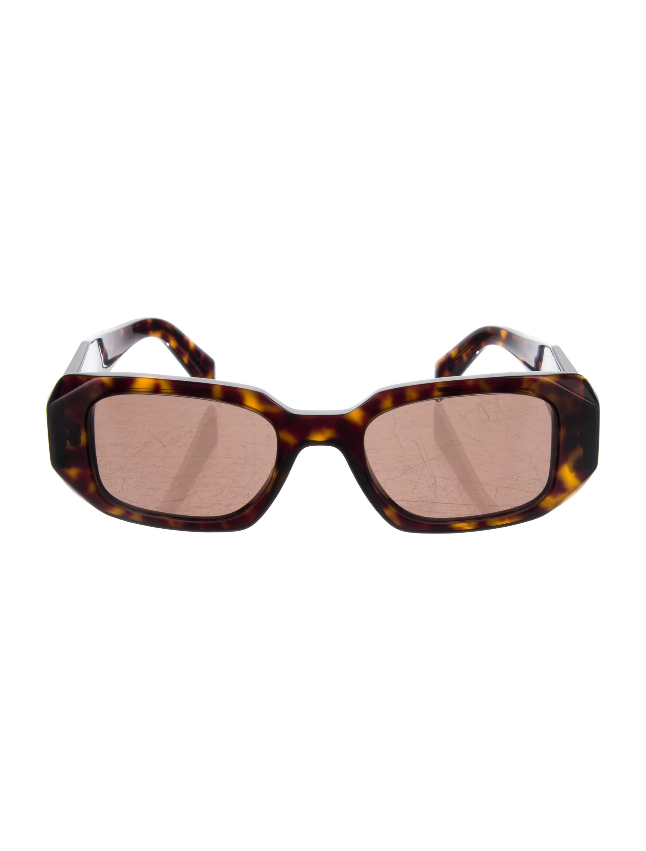 Prada Square Tinted Sunglasses - Brown Sunglasses, Accessories ...