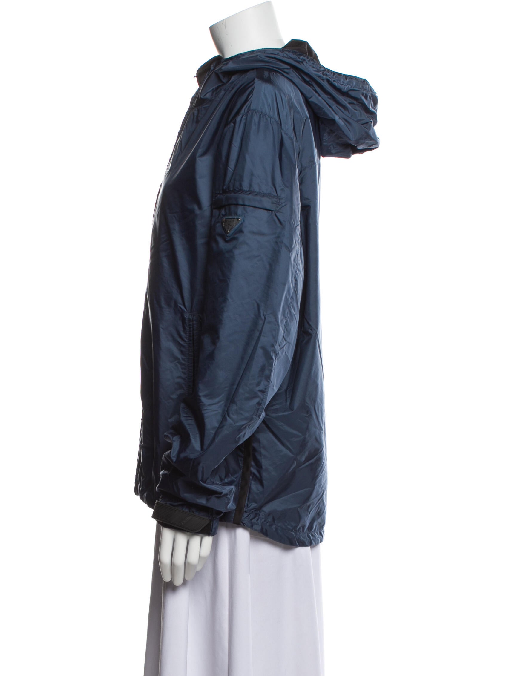 Prada 2018 Signature Logo Windbreaker - Blue Outerwear, Clothing ...