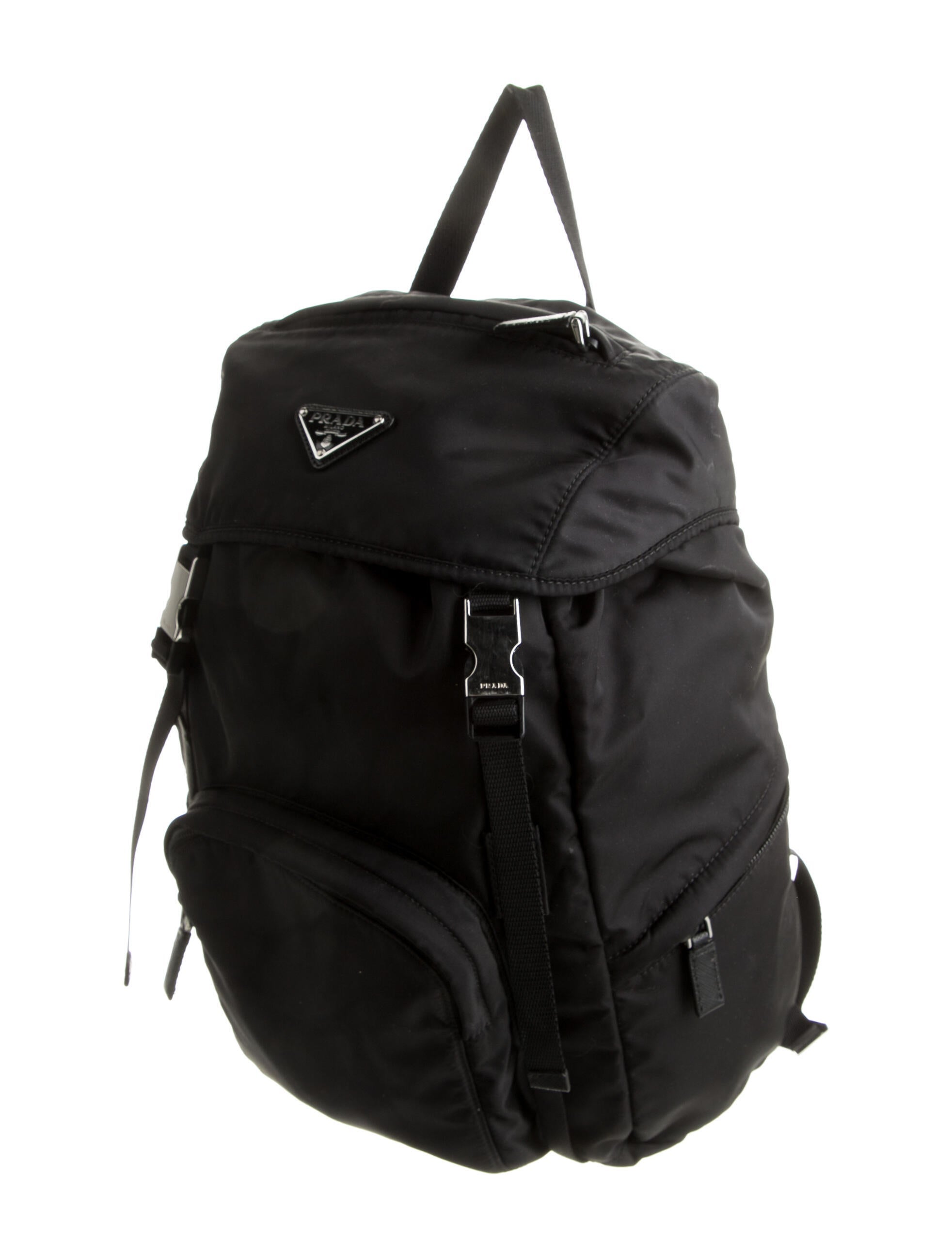 Prada Saffiano-Trimmed Tessuto Backpack - Black Backpacks, Bags ...