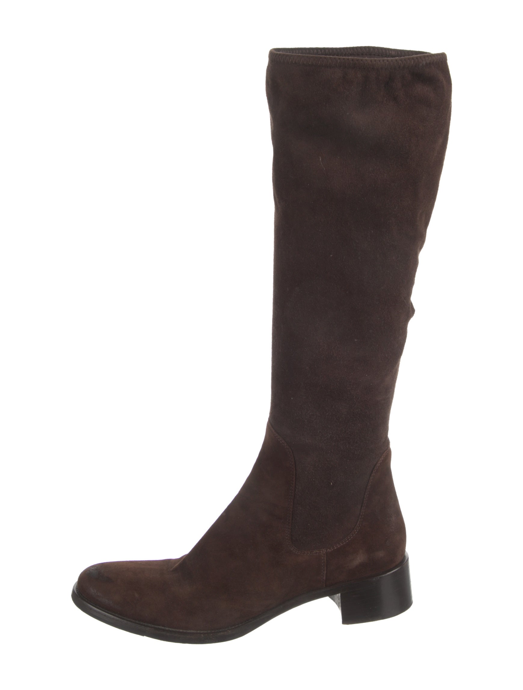 Prada Suede Riding Boots - Brown Boots, Shoes - PRA835470 | The RealReal