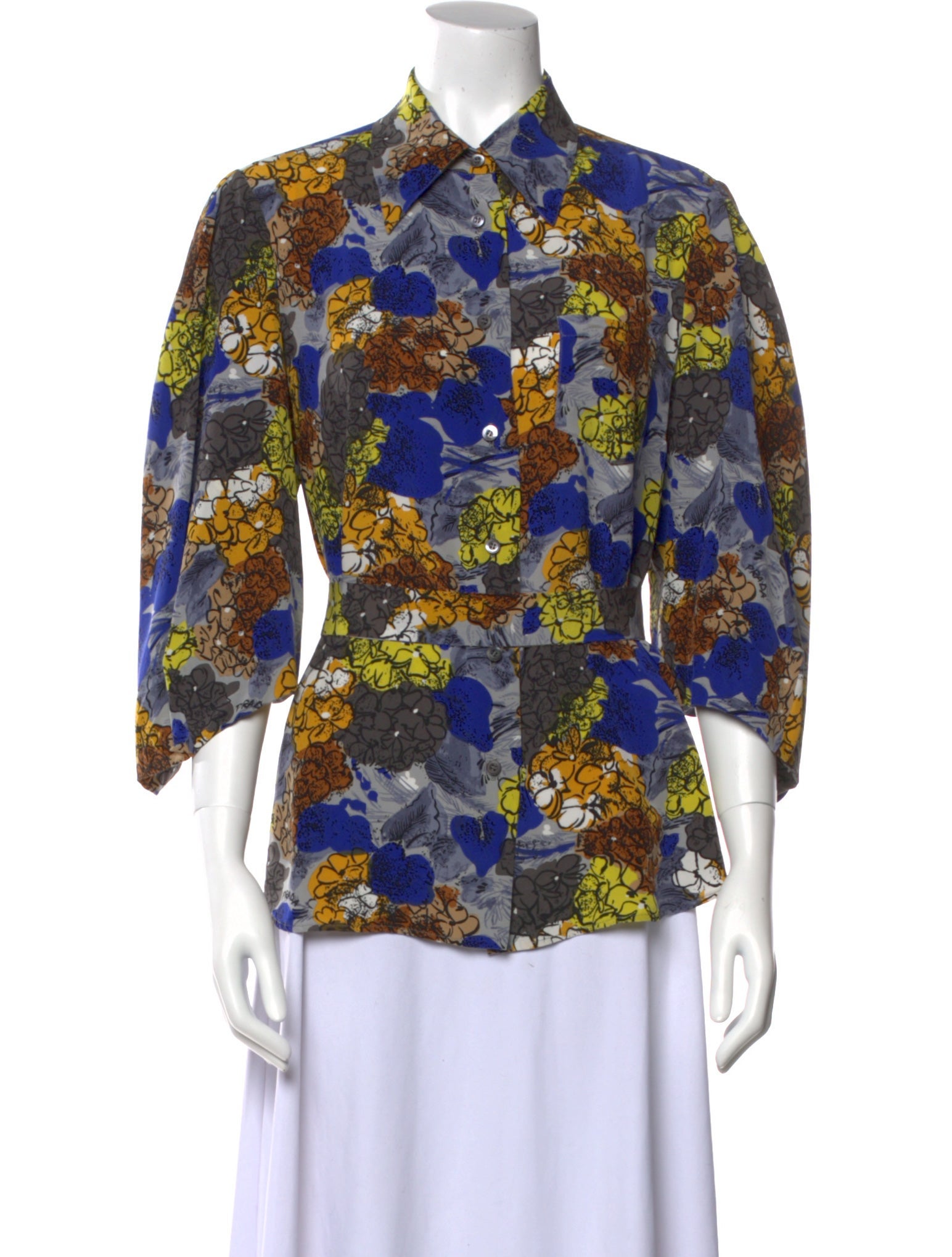 Prada Silk Blouse - Black Tops, Clothing - PRA67023 | The RealReal