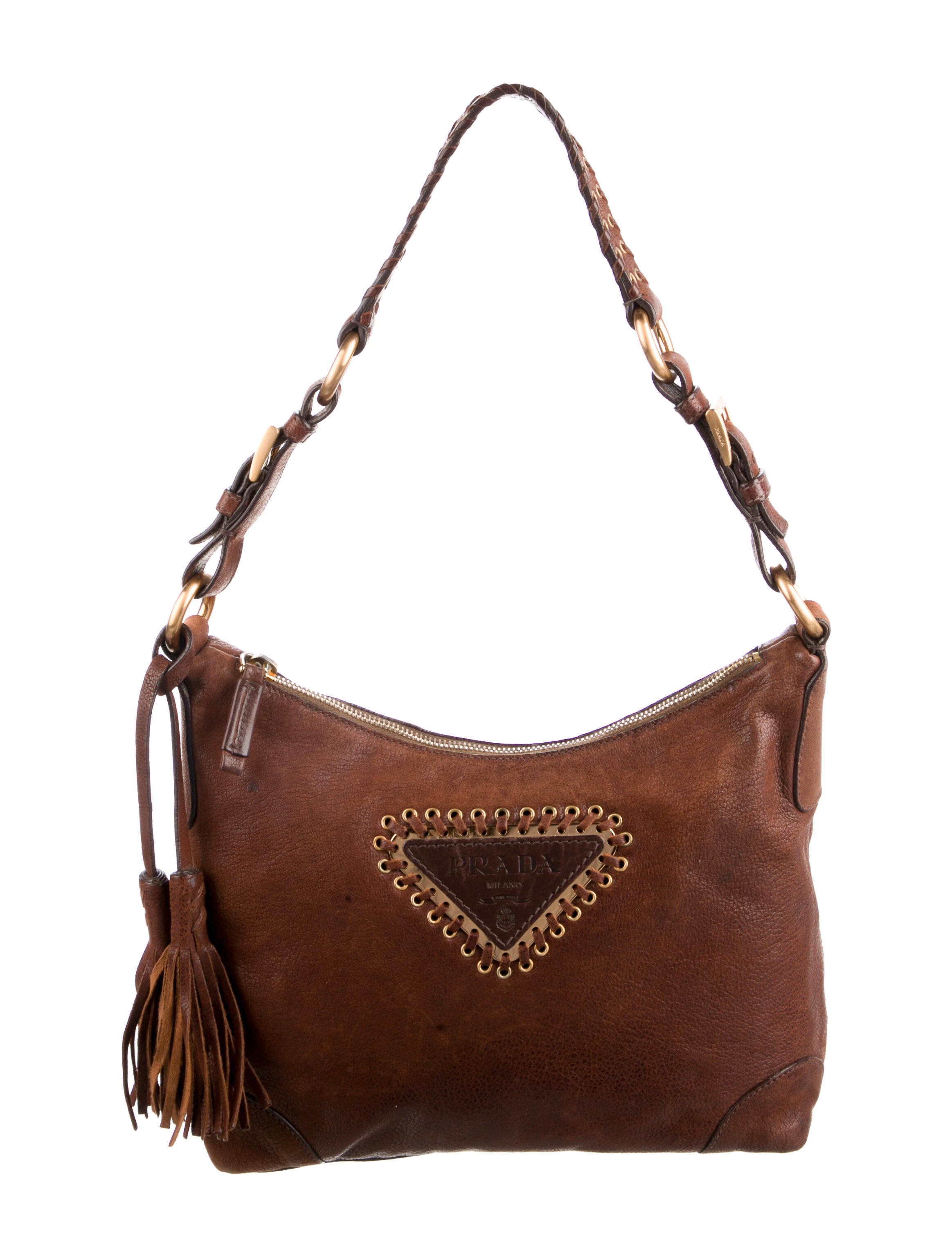 Prada Cervo Antik Hobo - Brown Shoulder Bags, Handbags - PRA843000 ...