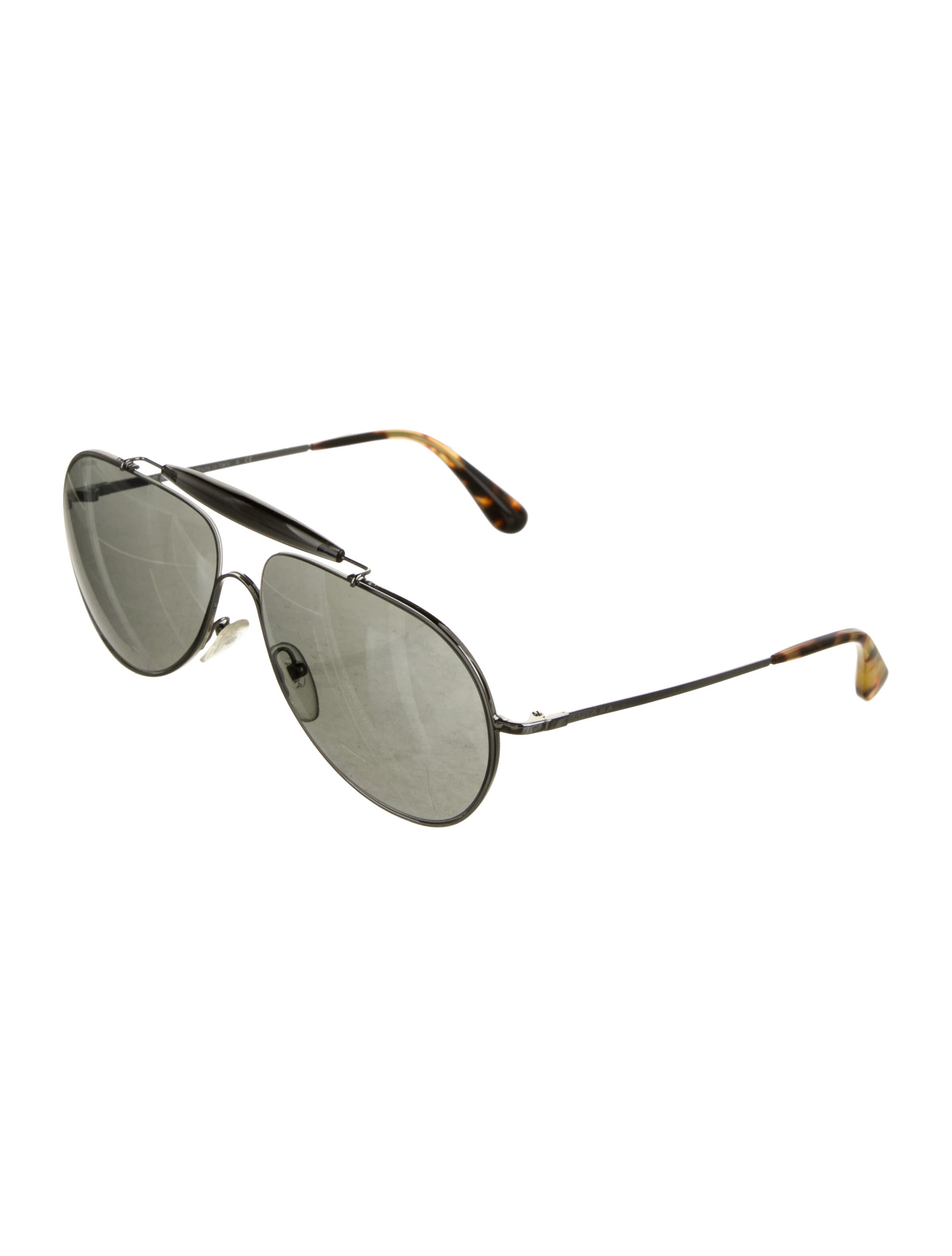 Prada Aviator Mirrored Sunglasses - Silver Sunglasses, Accessories ...