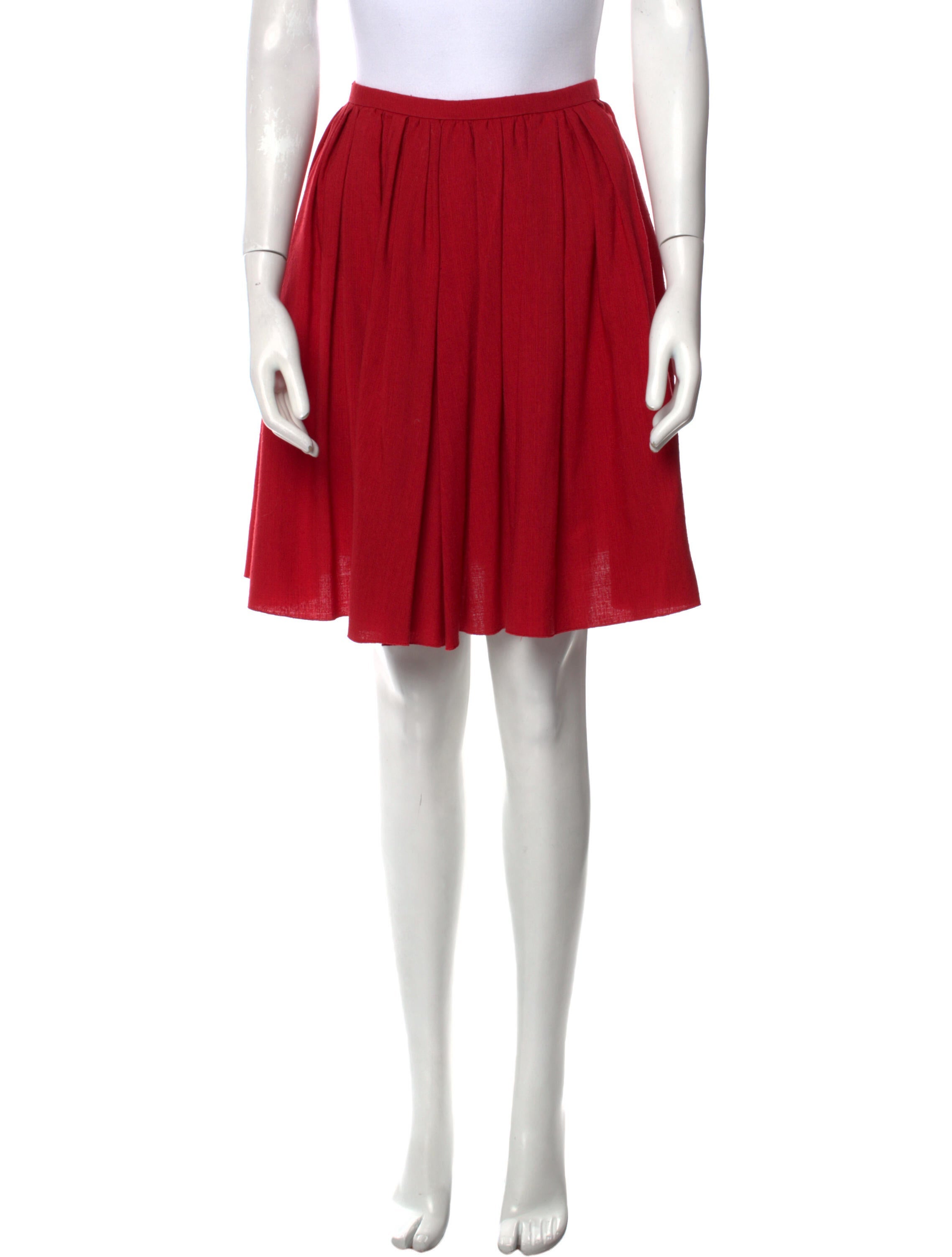 Prada Silk Mini Skirt - Red Skirts, Clothing - PRA851641 | The RealReal