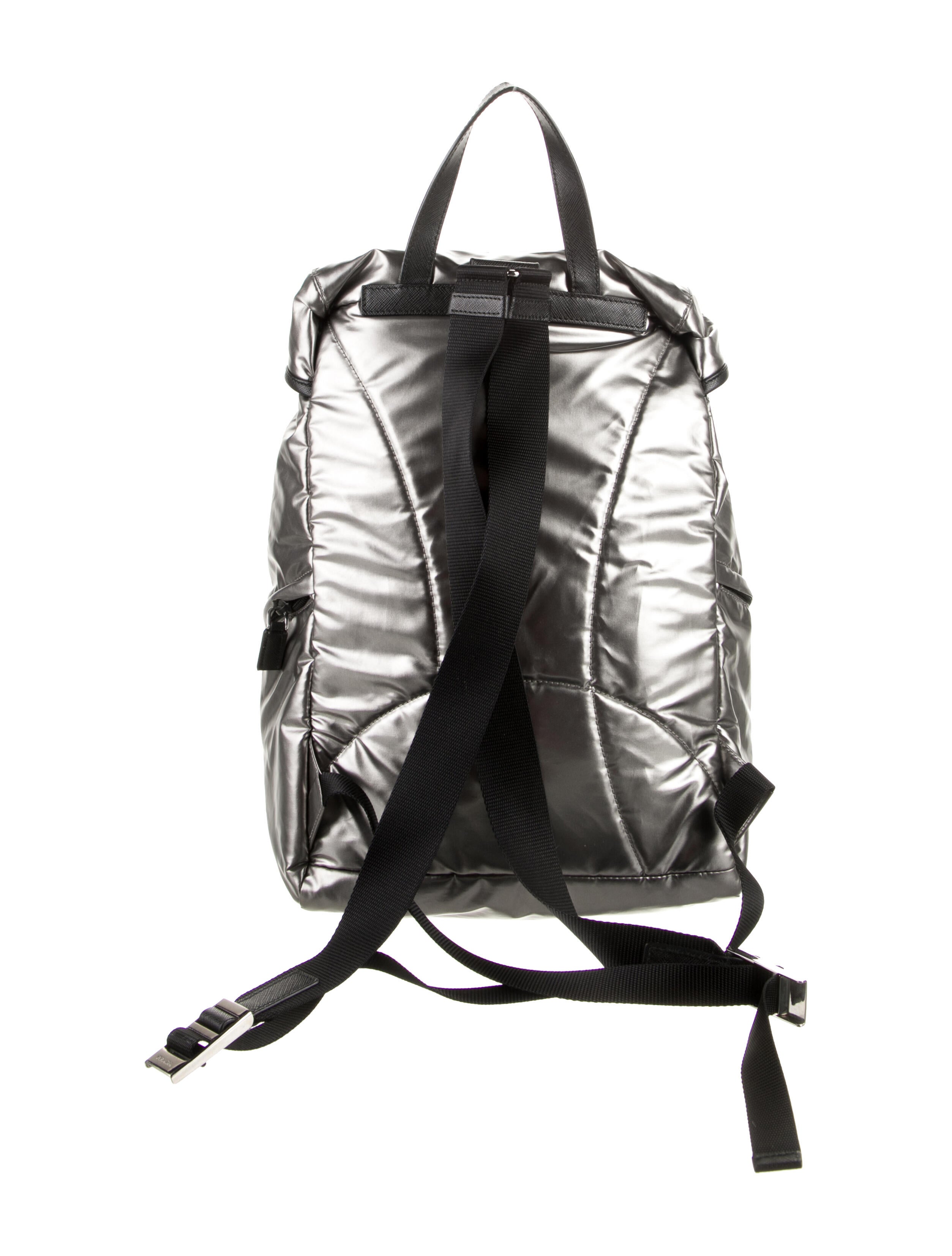 Prada Tessuto Metallic Backpack - Metallic Backpacks, Bags - PRA854315 ...