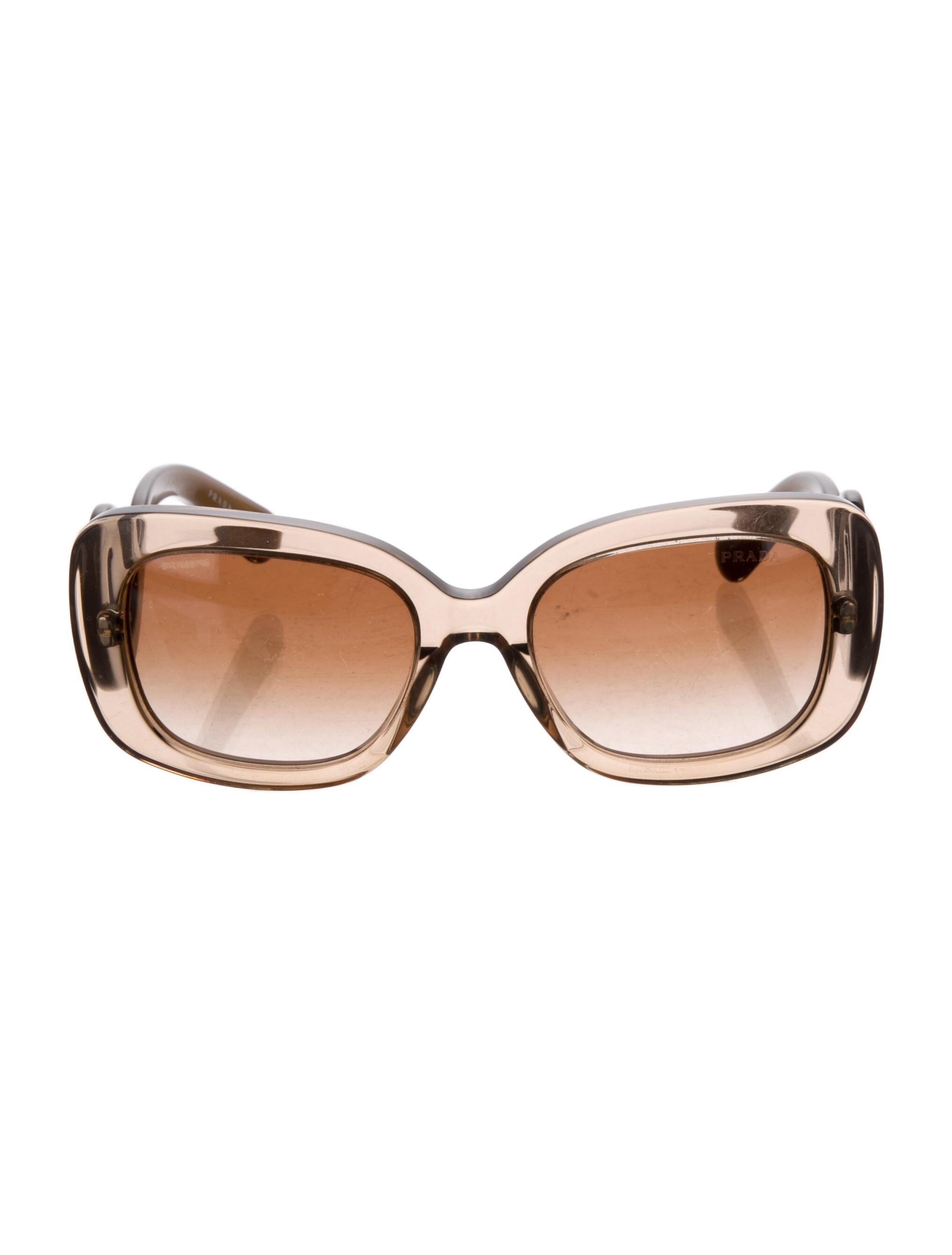 Prada Square Gradient Sunglasses - Brown Sunglasses, Accessories ...