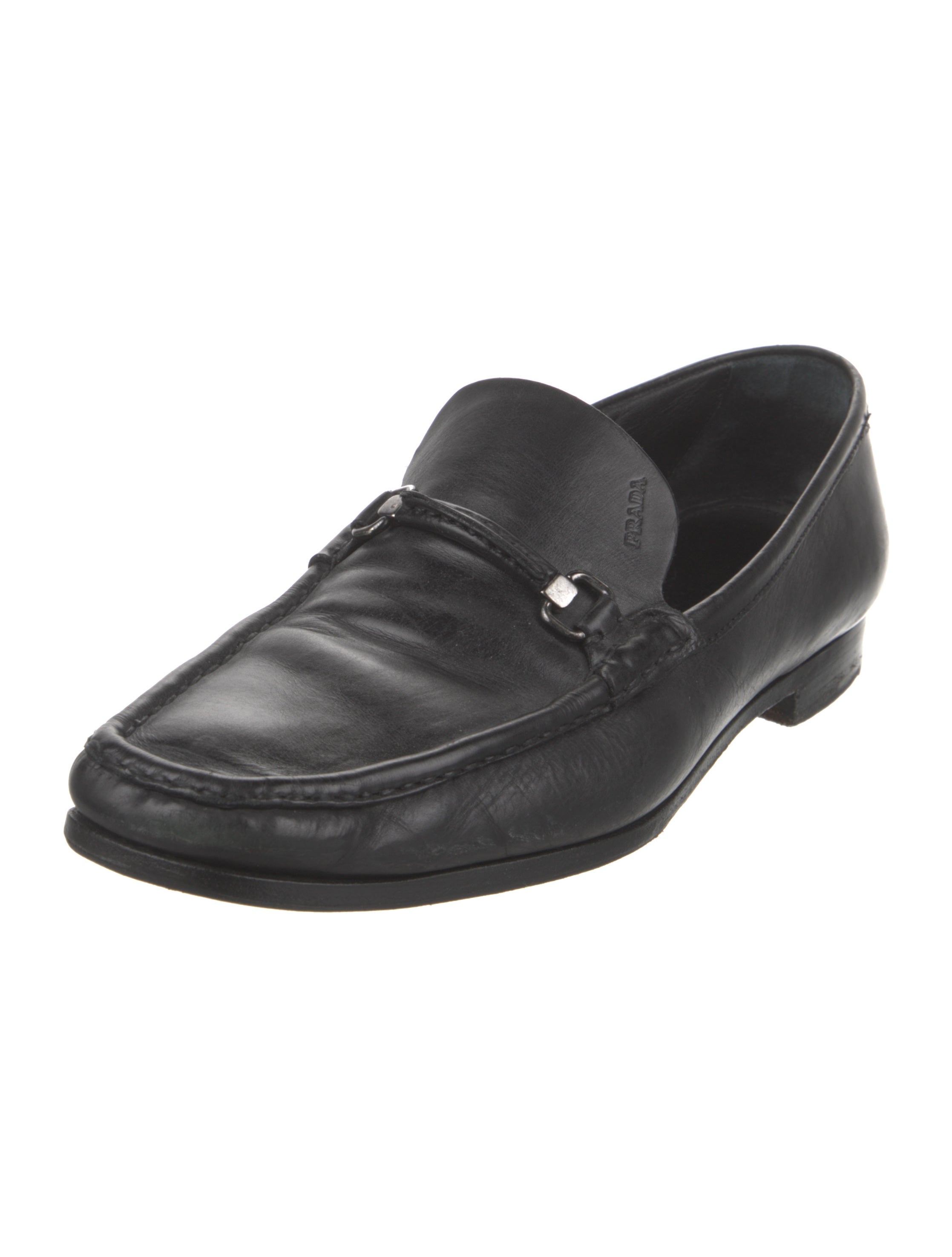 Prada Leather Dress Loafers - Black Loafers, Shoes - PRA858448 | The RealReal