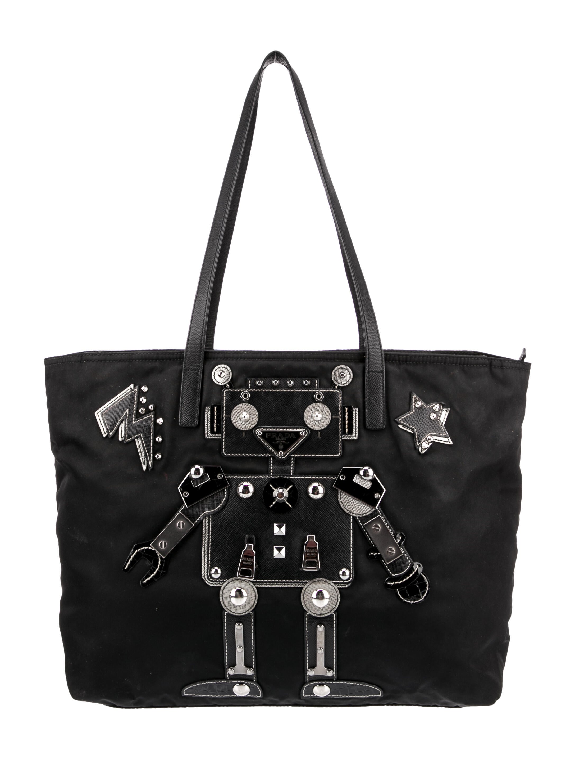 Prada Tessuto Robot Tote - Black Totes, Handbags - PRA862636 | The RealReal