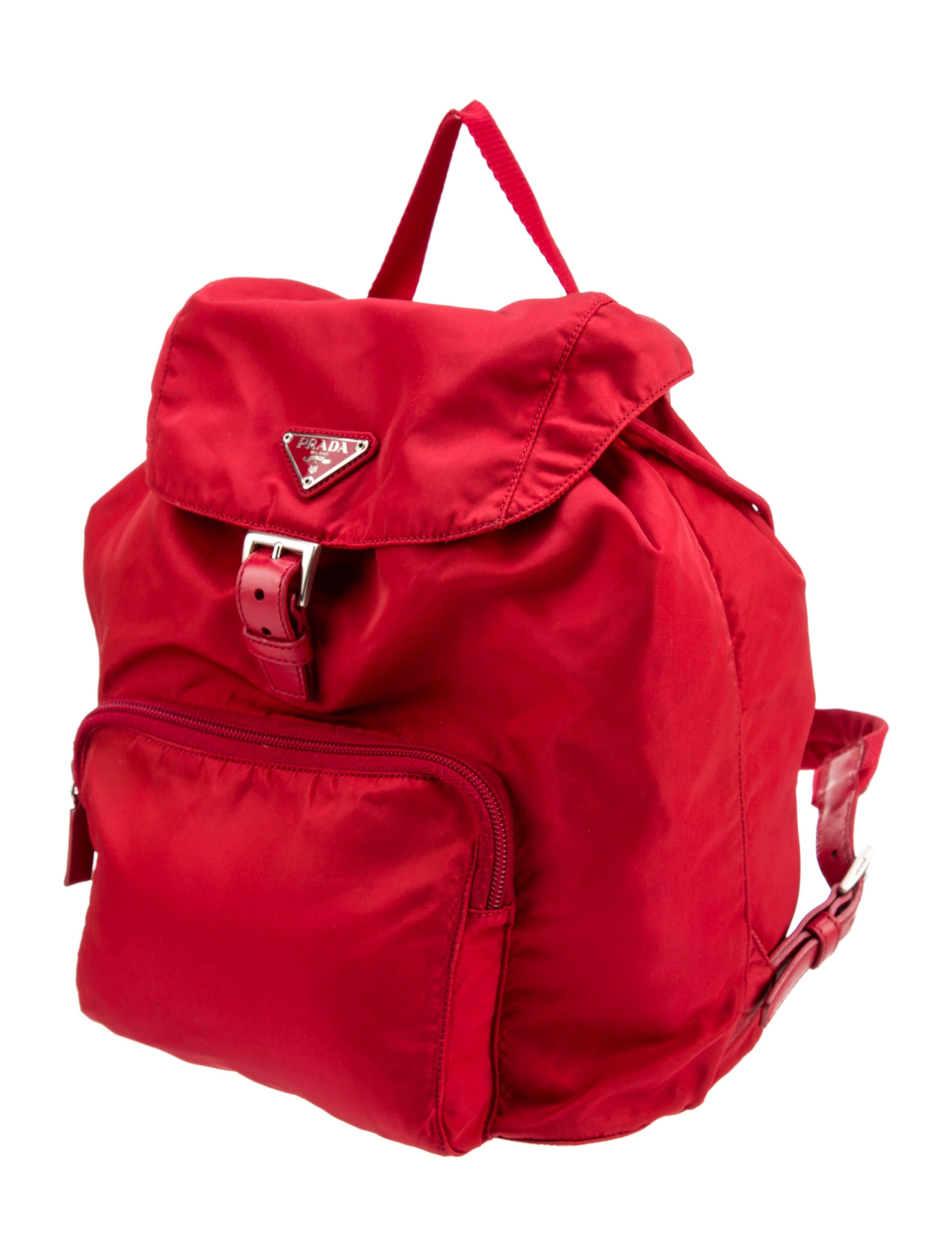 Prada Tessuto Backpack - Red Backpacks, Handbags - PRA858245 | The RealReal