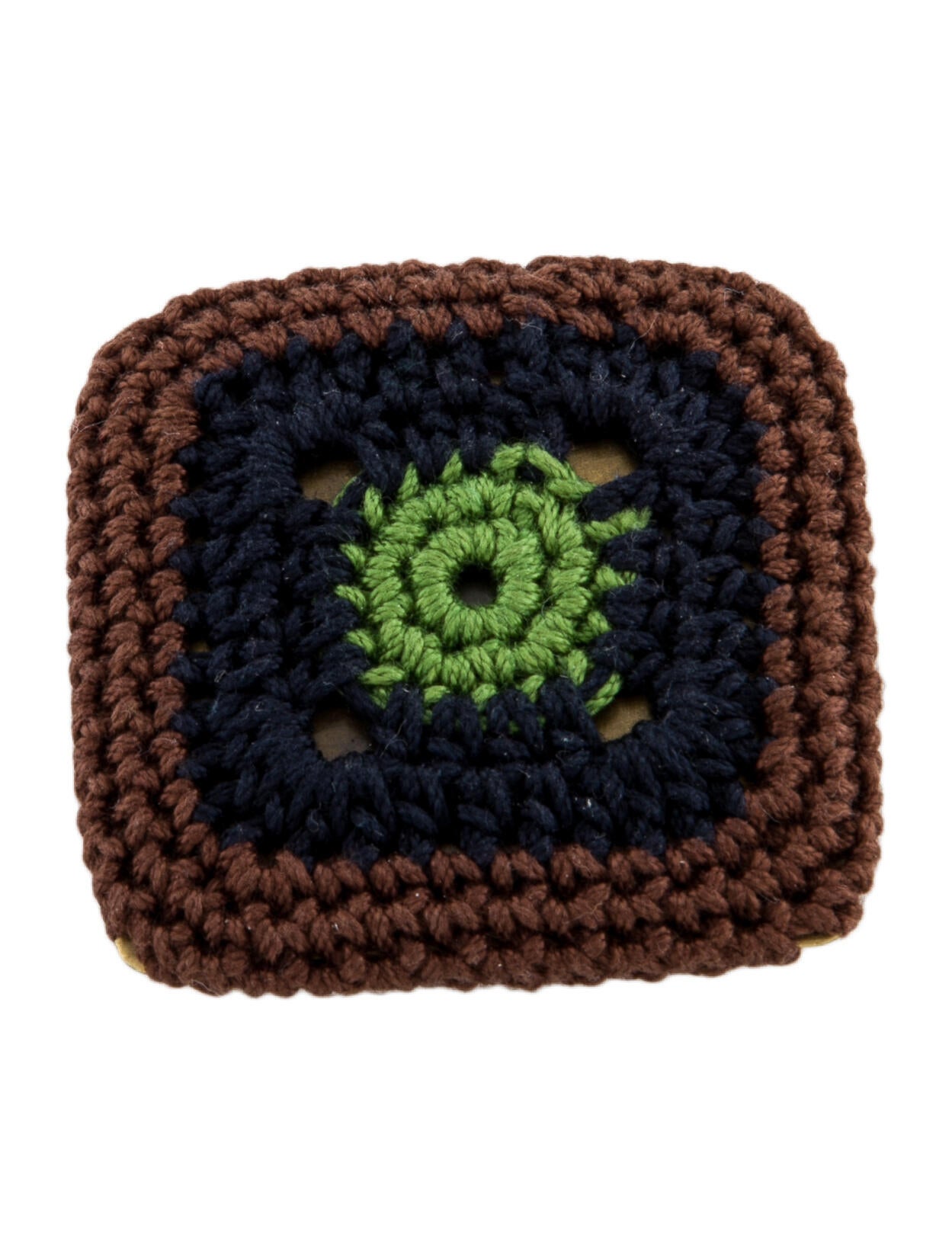 Prada Spilla Crochet Pin - Blue, Gold-Tone Metal Pin, Brooches ...