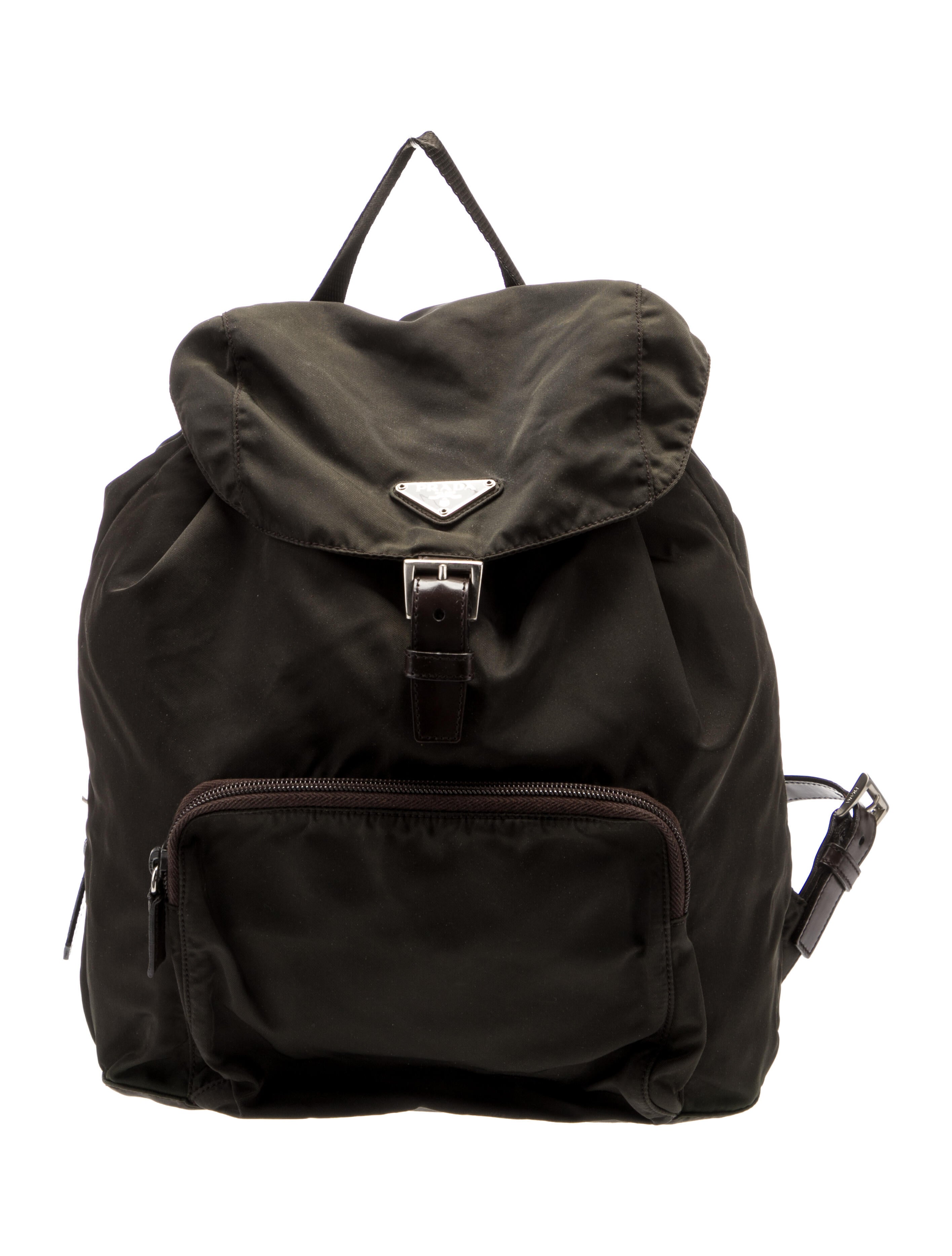 Prada Saffiano-Trimmed Tessuto Backpack - Black Backpacks, Handbags ...