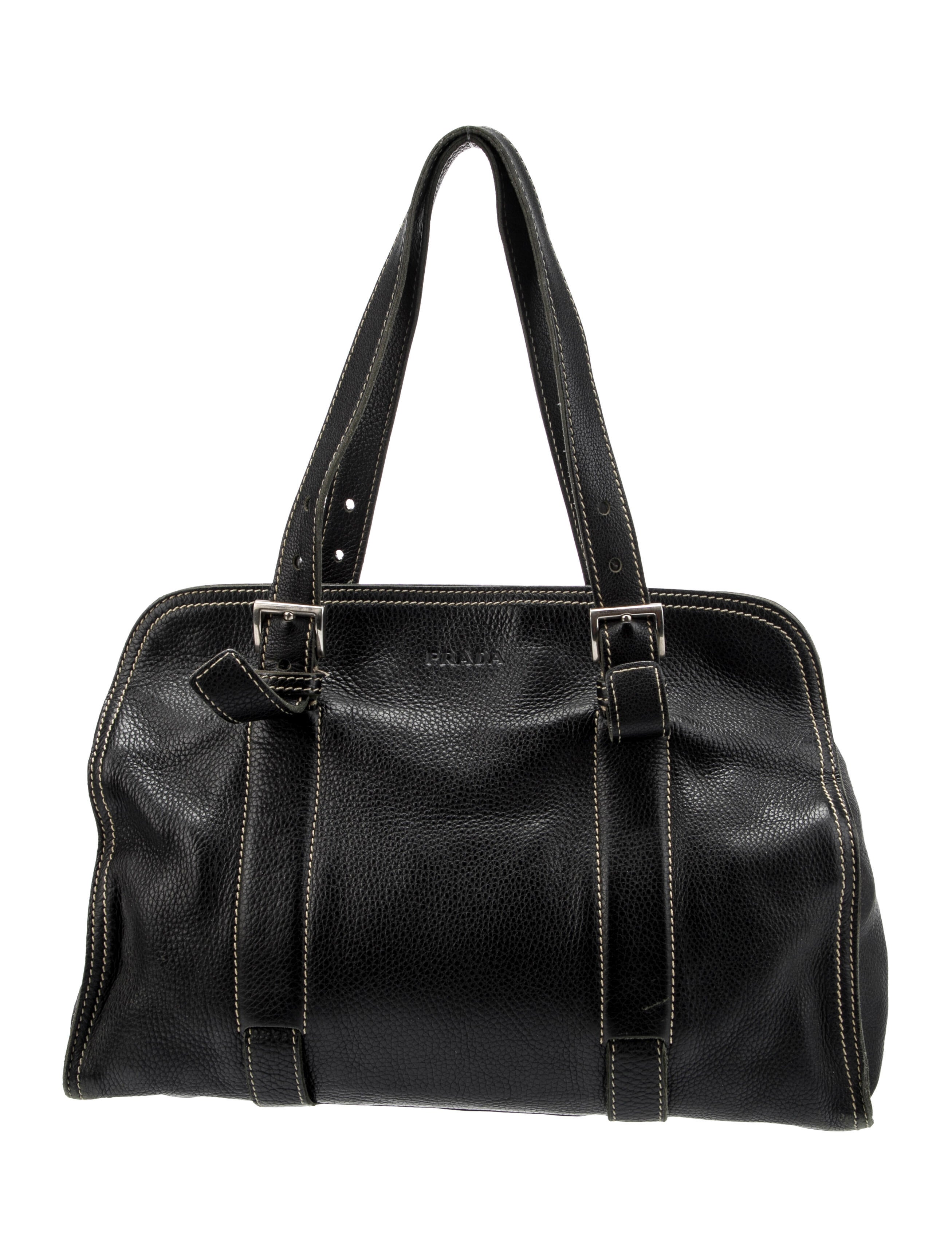 Prada Cervo Shoulder Bag - Black Shoulder Bags, Handbags - PRA872092 ...