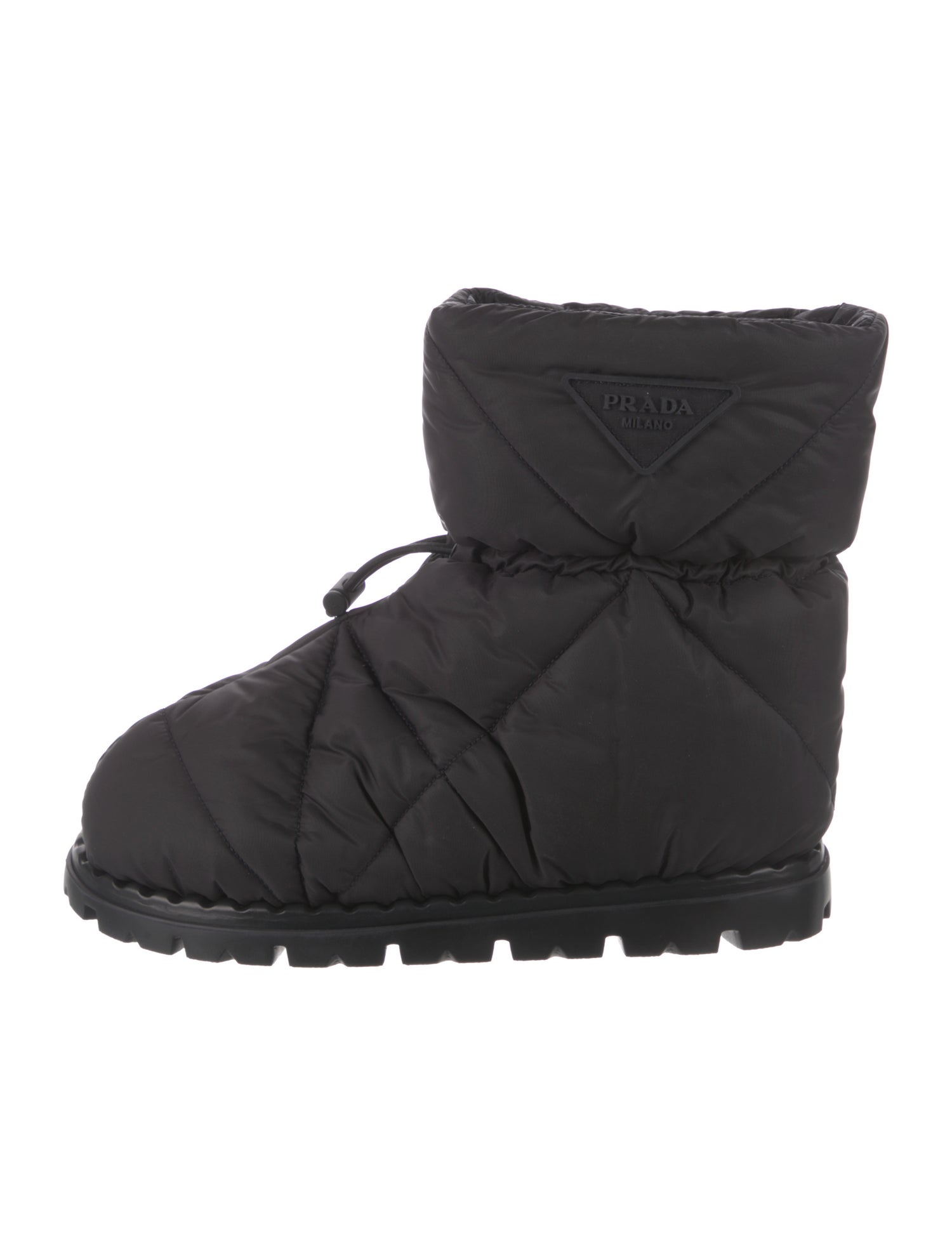 Prada Satin Snow Boots - Black Boots, Shoes - PRA899369 | The RealReal