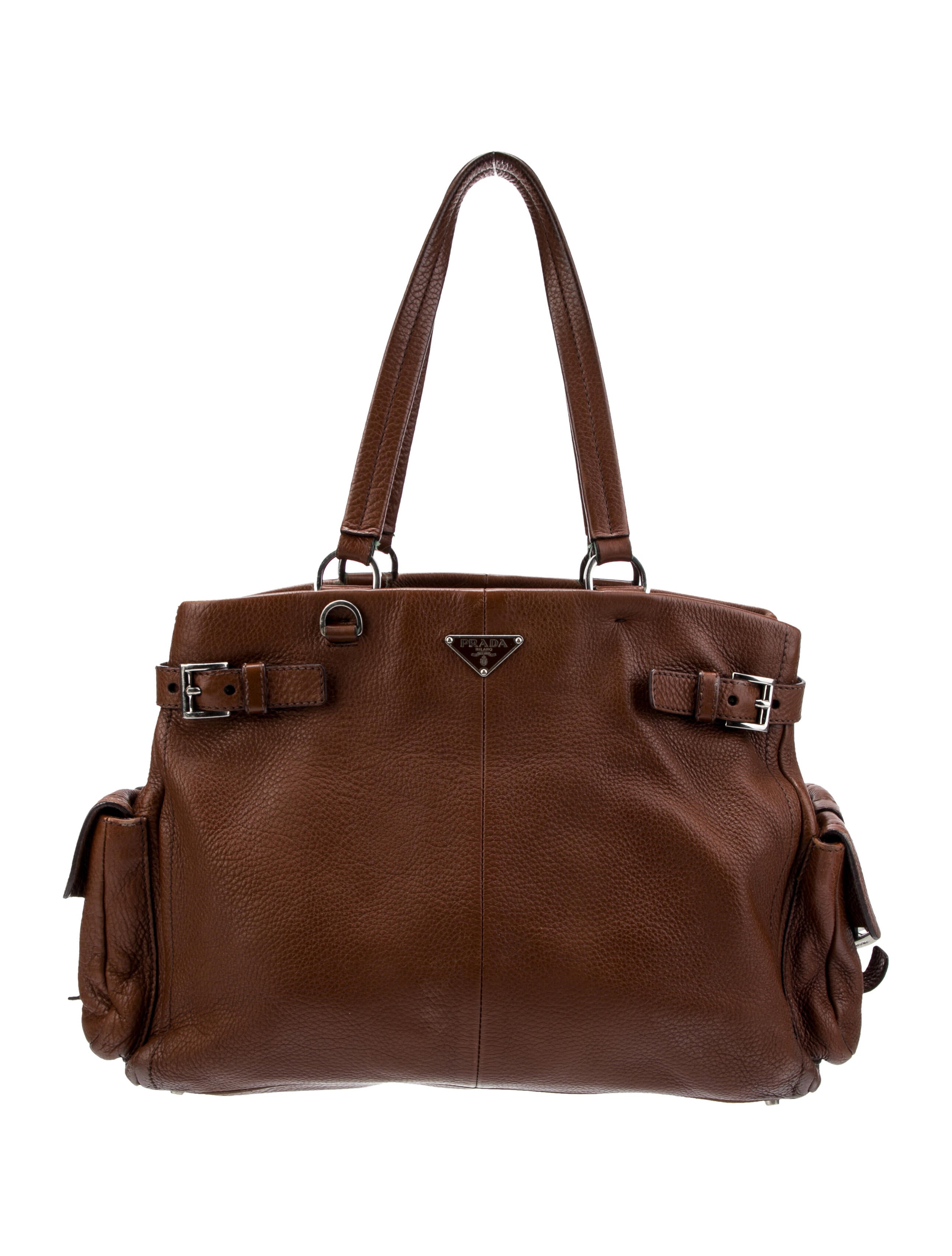 Prada Vitello Daino Shoulder Bag - Brown Shoulder Bags, Handbags ...