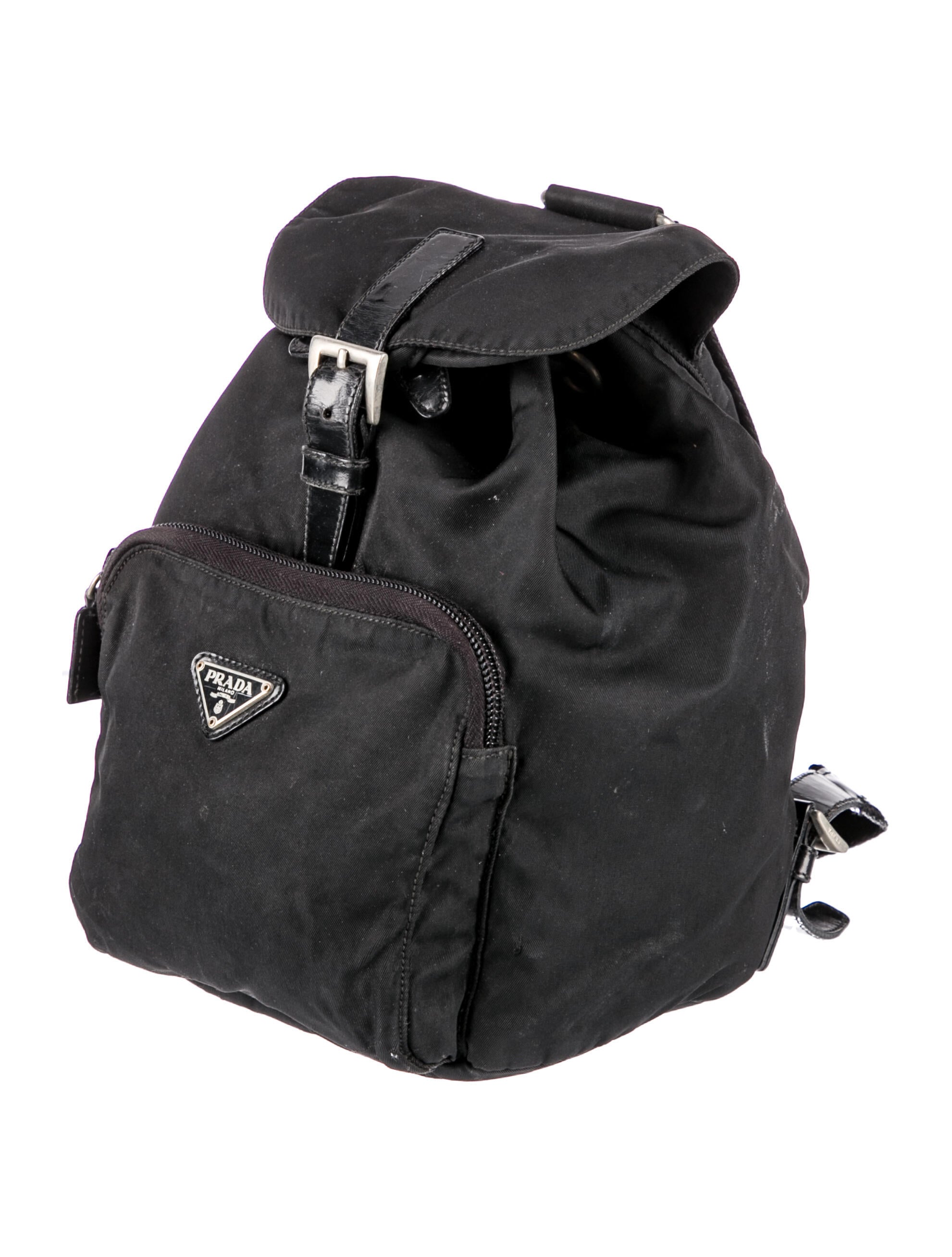 Prada Vitello-Trimmed Tessuto Backpack - Black Backpacks, Handbags ...