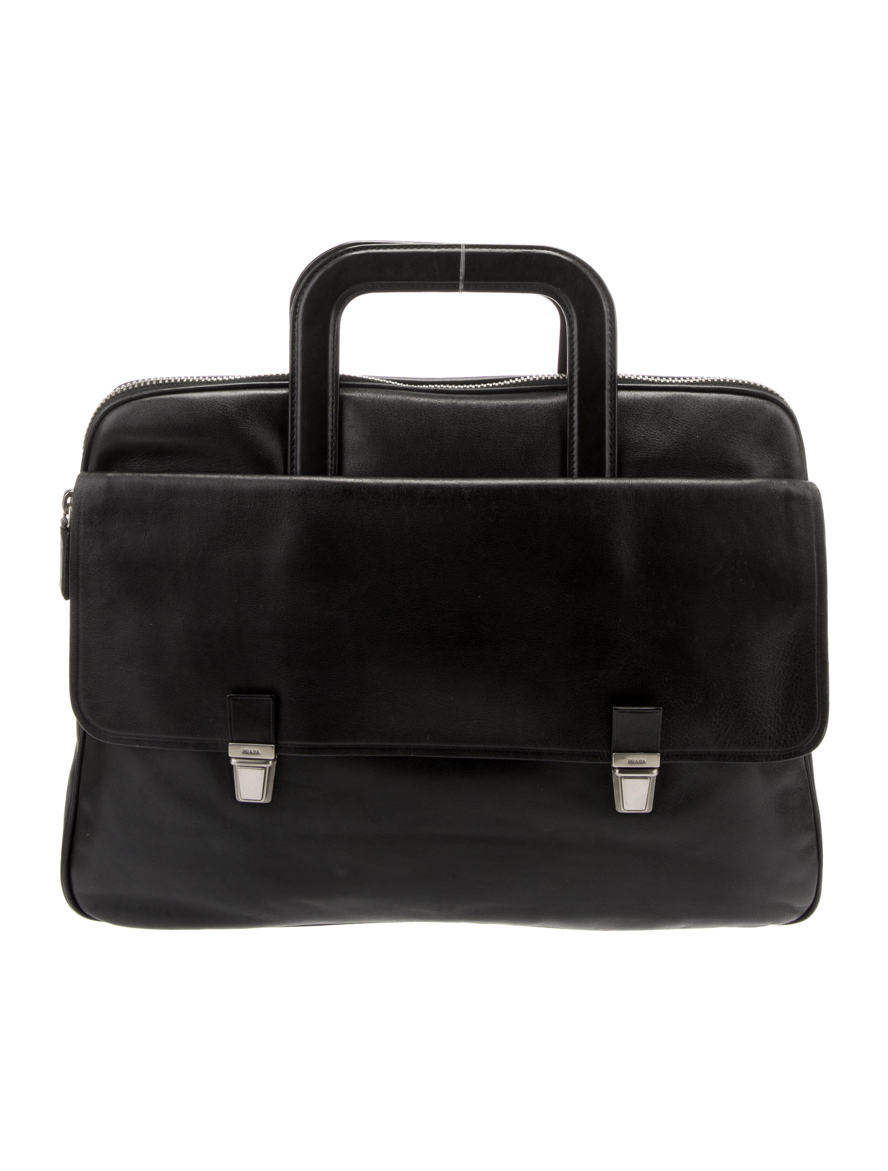 Prada Nappa Leather Briefcase - Black Briefcases, Bags - PRA885099 ...