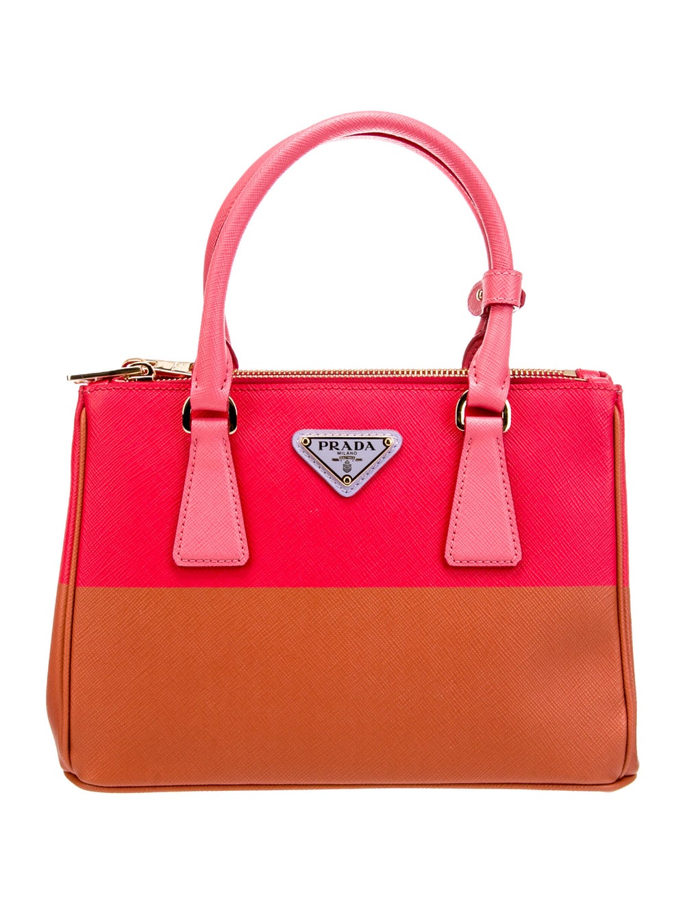 Prada Small Galleria Saffiano Special Edition Bag - Brown Handle Bags ...