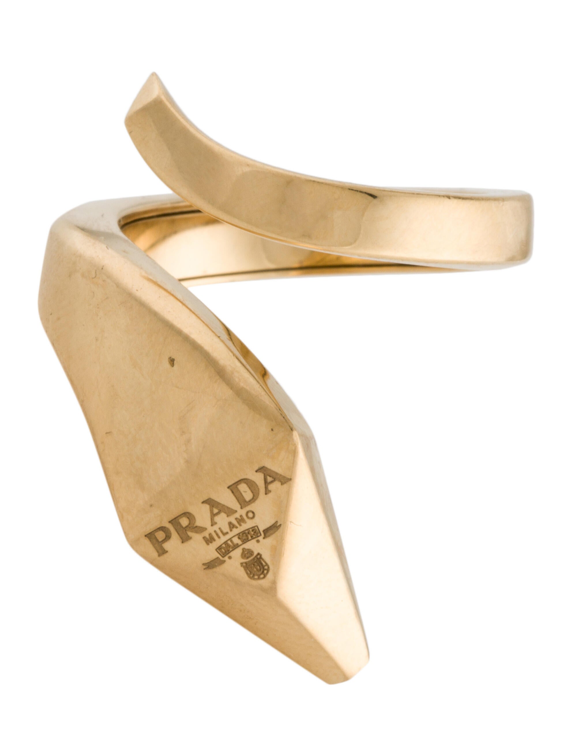 Prada 18K Eternal Snake Ring - 18K Yellow Gold Band, Rings - PRA893554 ...