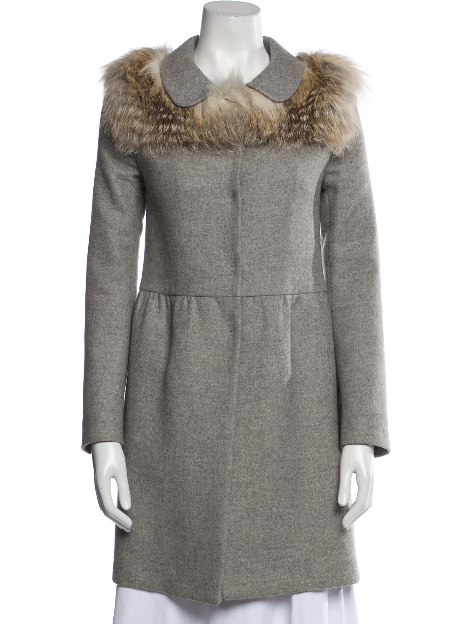 Prada Fur Coat - Grey Coats, Clothing - PRA893599 | The RealReal