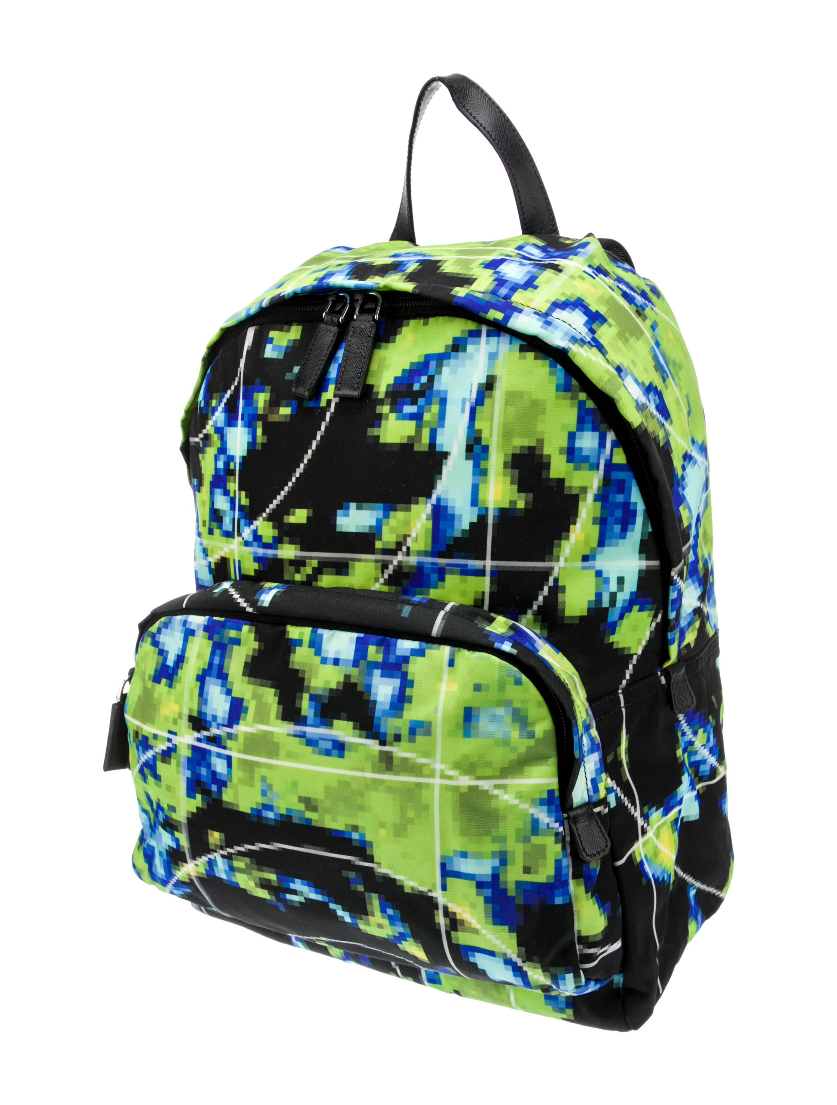 Prada Saffiano Trim Tessuto Radar Backpack - Black Backpacks, Bags ...