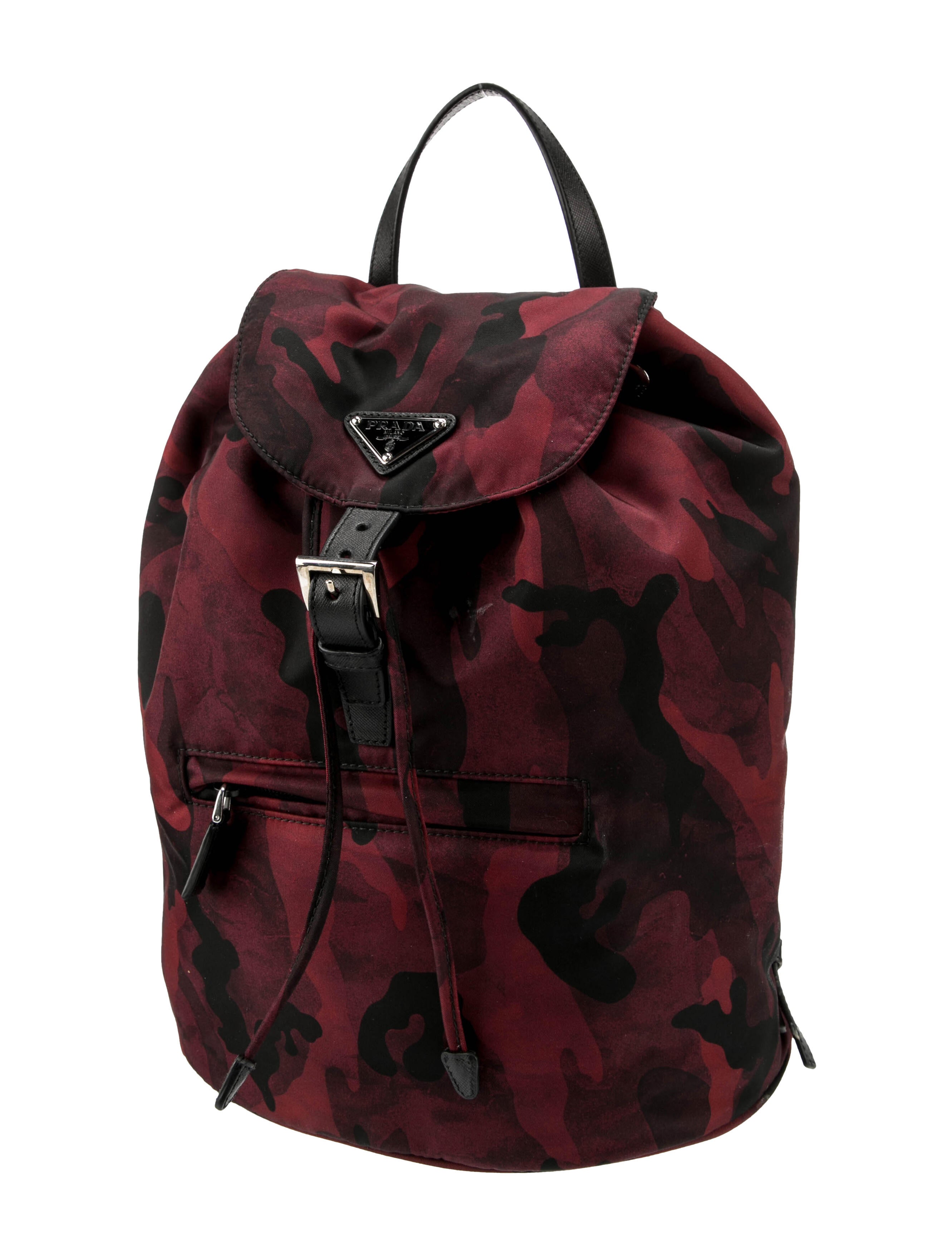 Prada Camouflage Tessuto Backpack - Red Backpacks, Handbags - PRA894428 ...