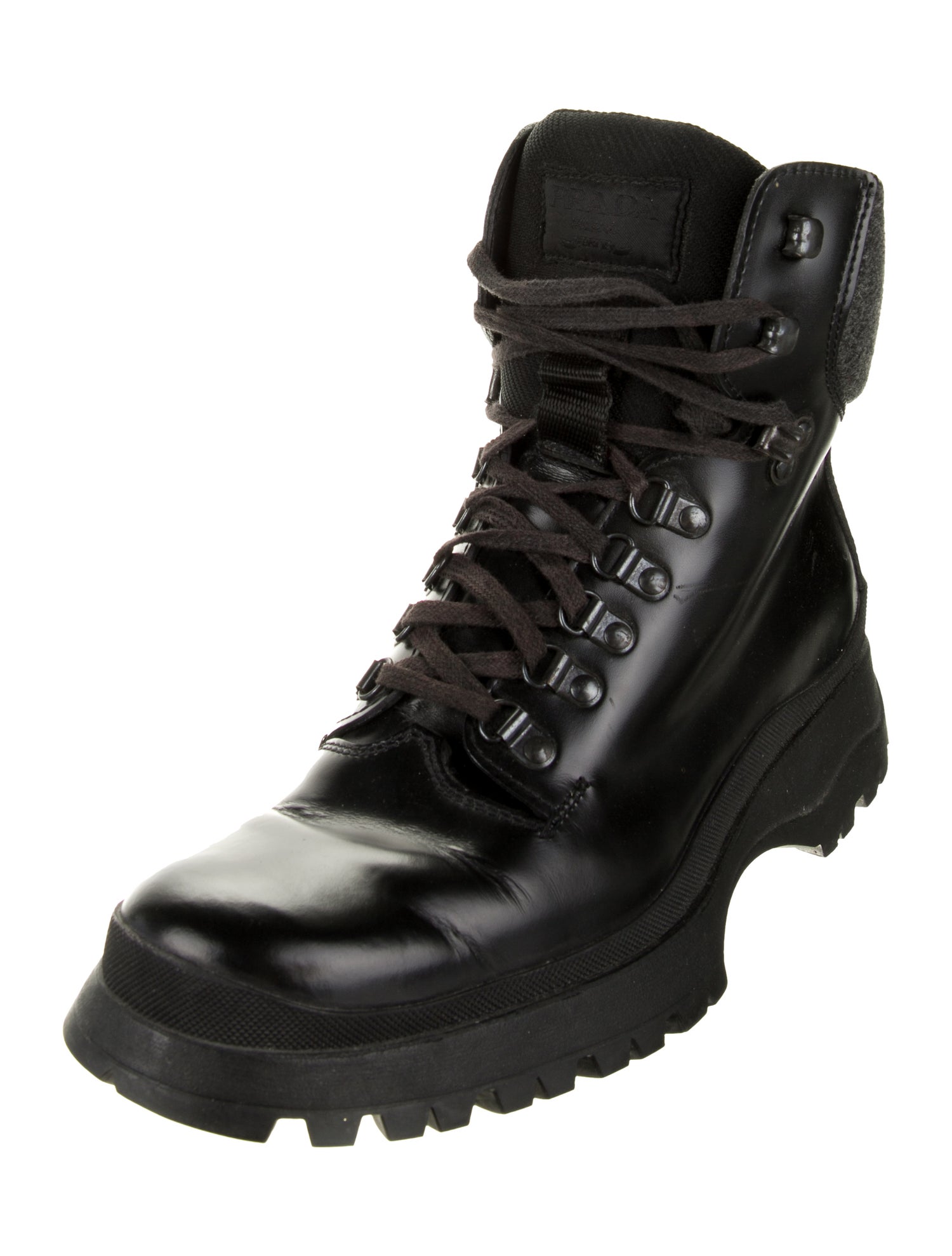Prada Leather Hiking Boots - Black Boots, Shoes - PRA895055 | The RealReal
