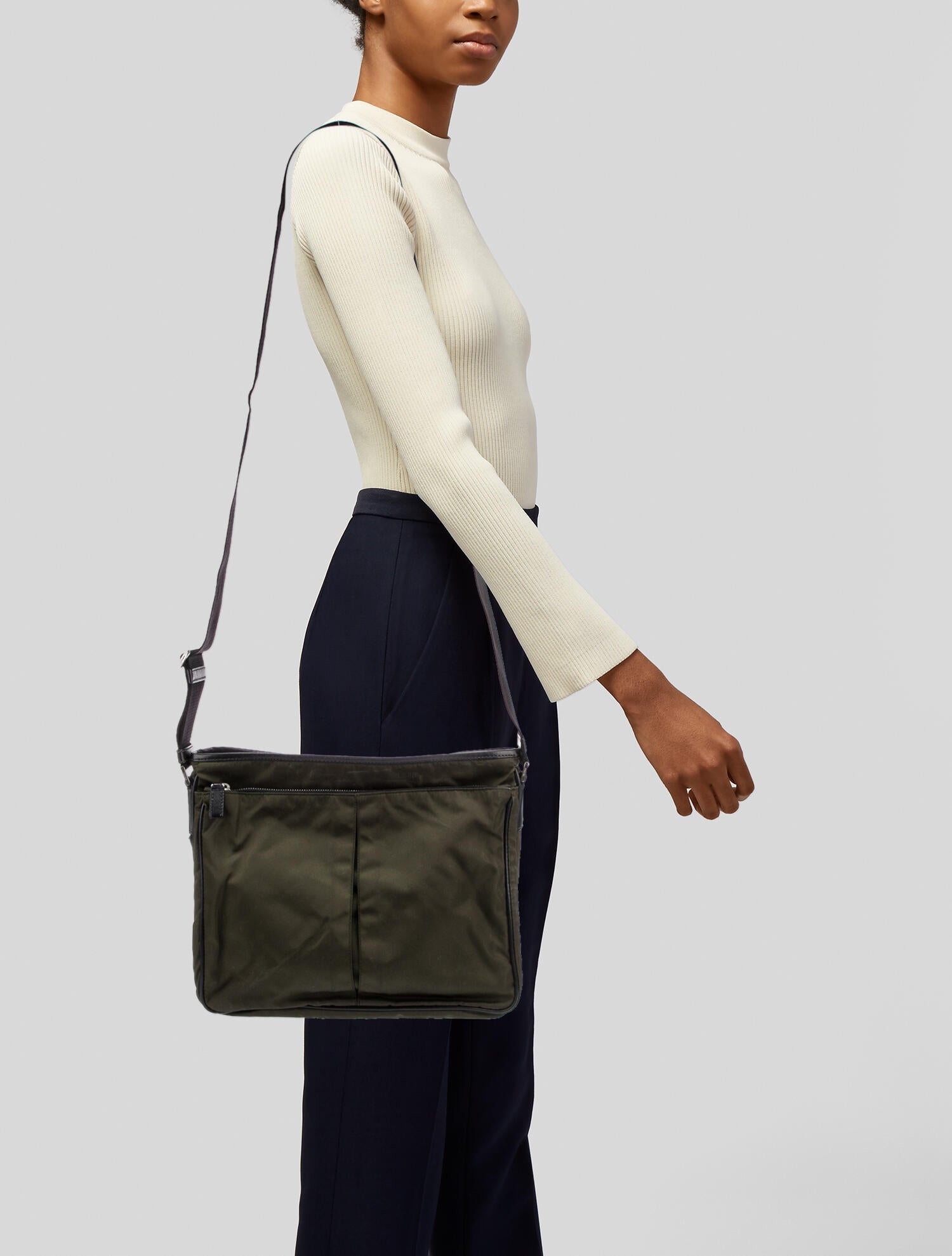 Prada Nylon Messenger Bag - Green Messenger Bags, Bags - PRA896484 ...