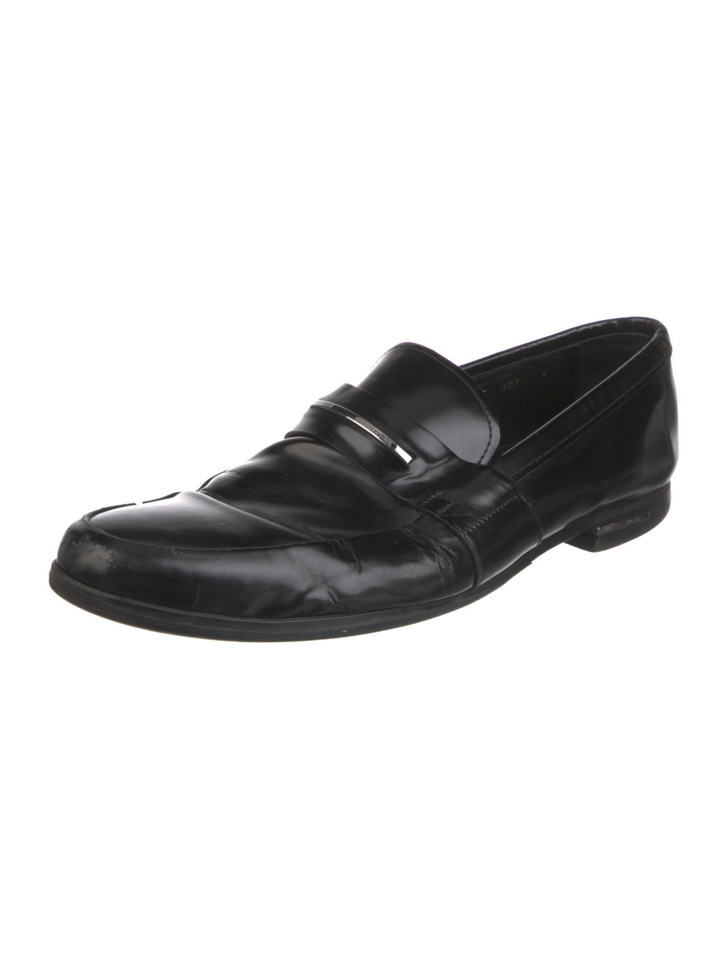 Prada Patent Leather Dress Loafers - Black Loafers, Shoes - PRA874592 | The RealReal