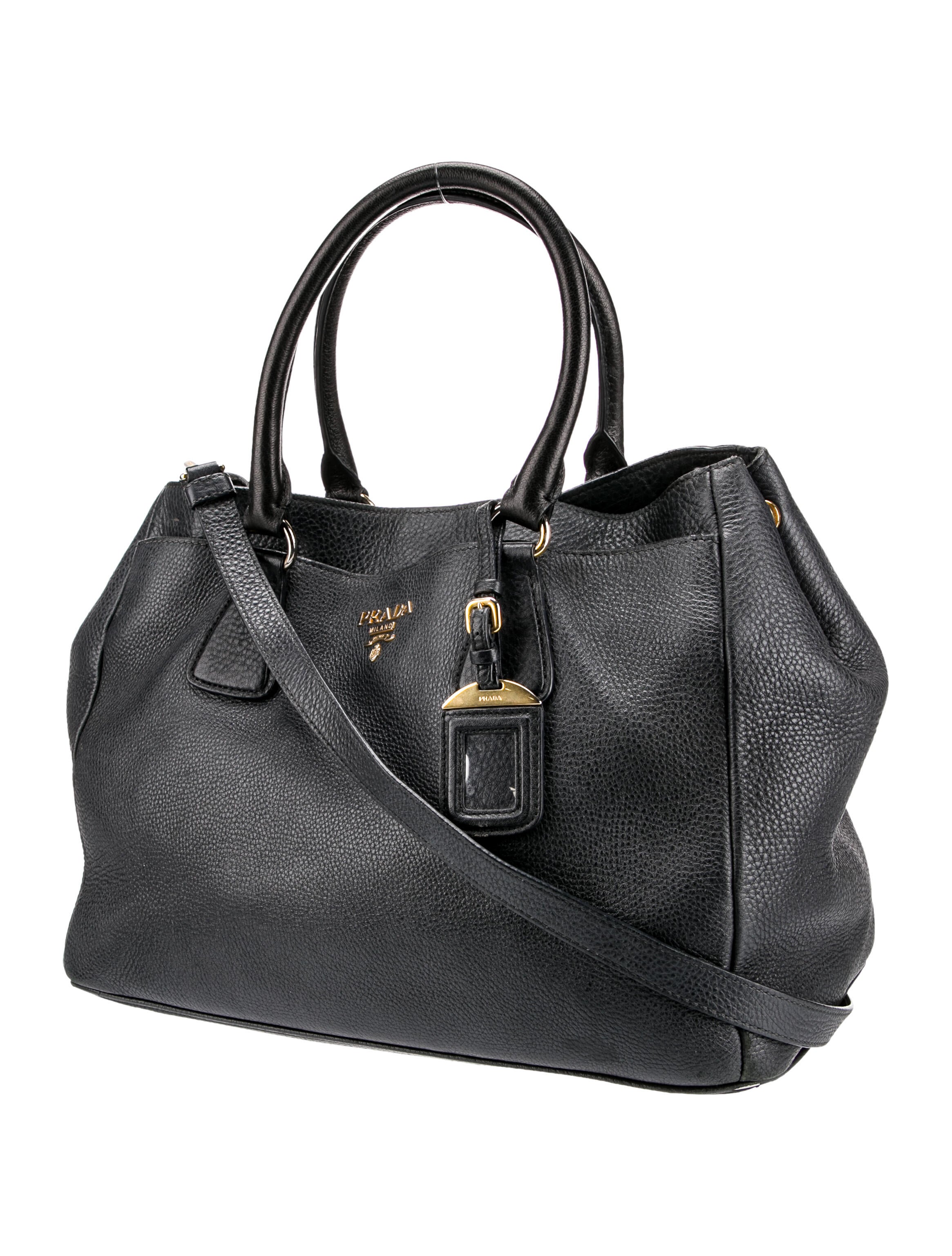 Prada Vitello Daino Tote - Black Totes, Handbags - PRA897982 | The RealReal