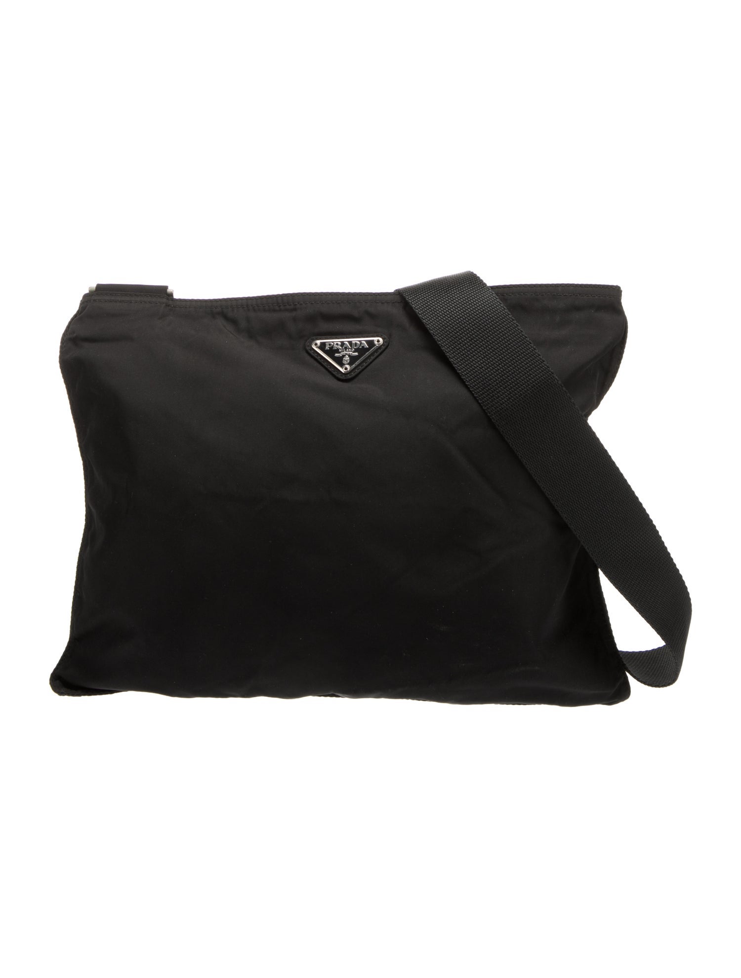 Prada Vela Flat Messenger Bag - Green Crossbody Bags, Handbags ...