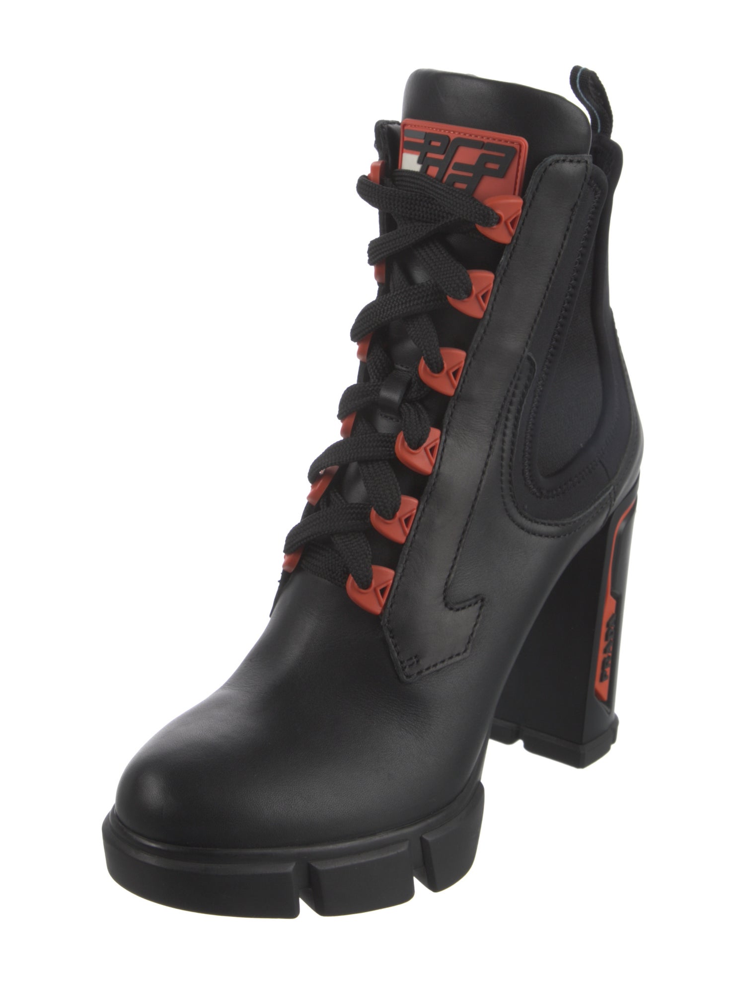 Prada Leather Lace-Up Boots - Black Boots, Shoes - PRA902407 | The RealReal