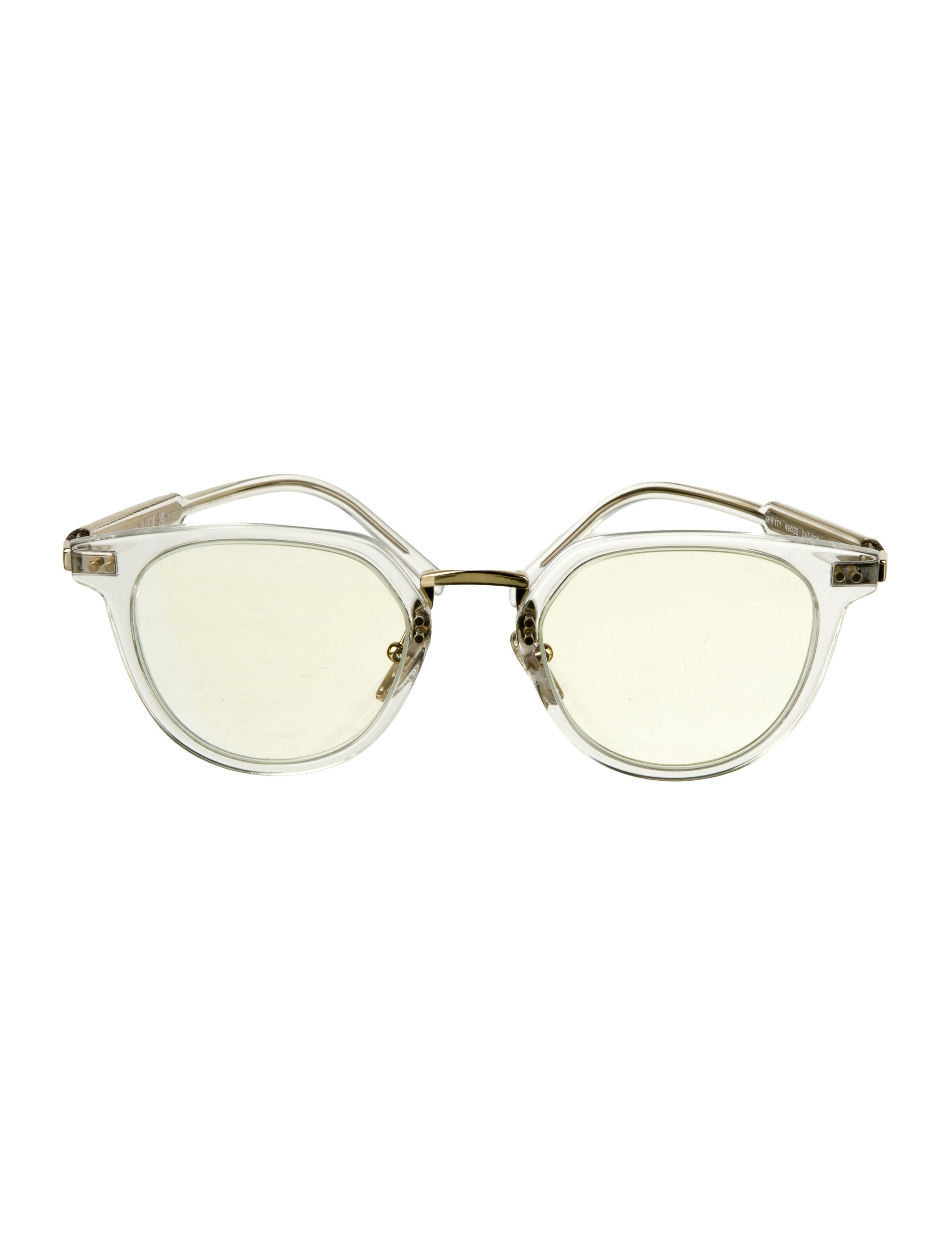 Prada Round Tinted Sunglasses - Clear Sunglasses, Accessories ...