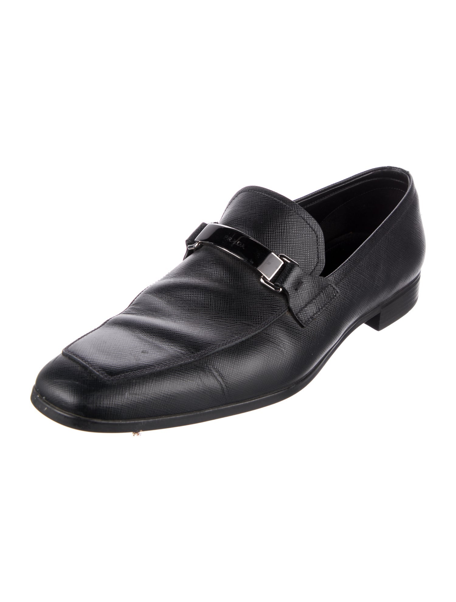 Prada Leather Dress Loafers - Black Loafers, Shoes - PRA902984 | The RealReal