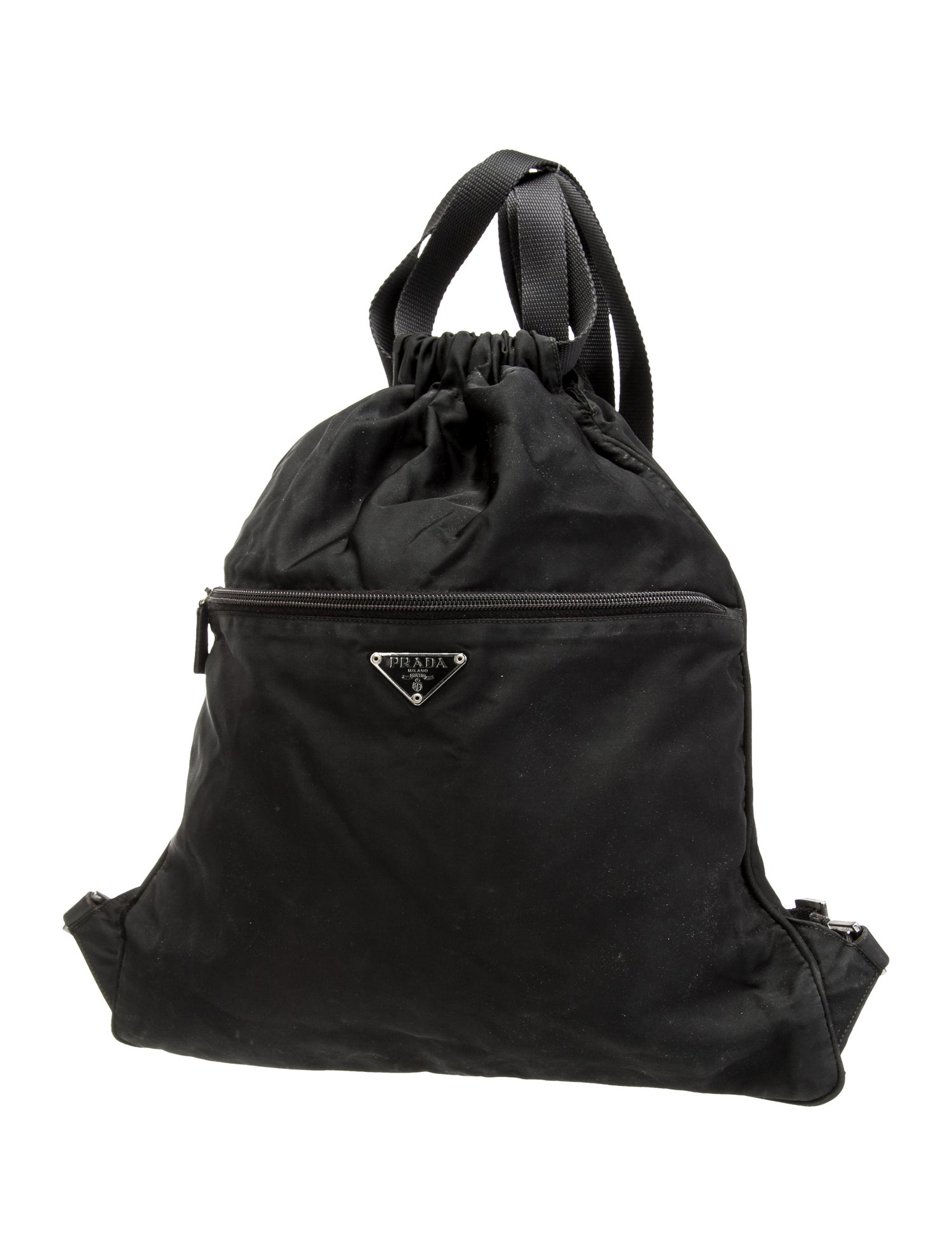 Prada Tessuto Drawstring Backpack - Black Backpacks, Bags - PRA907359 ...