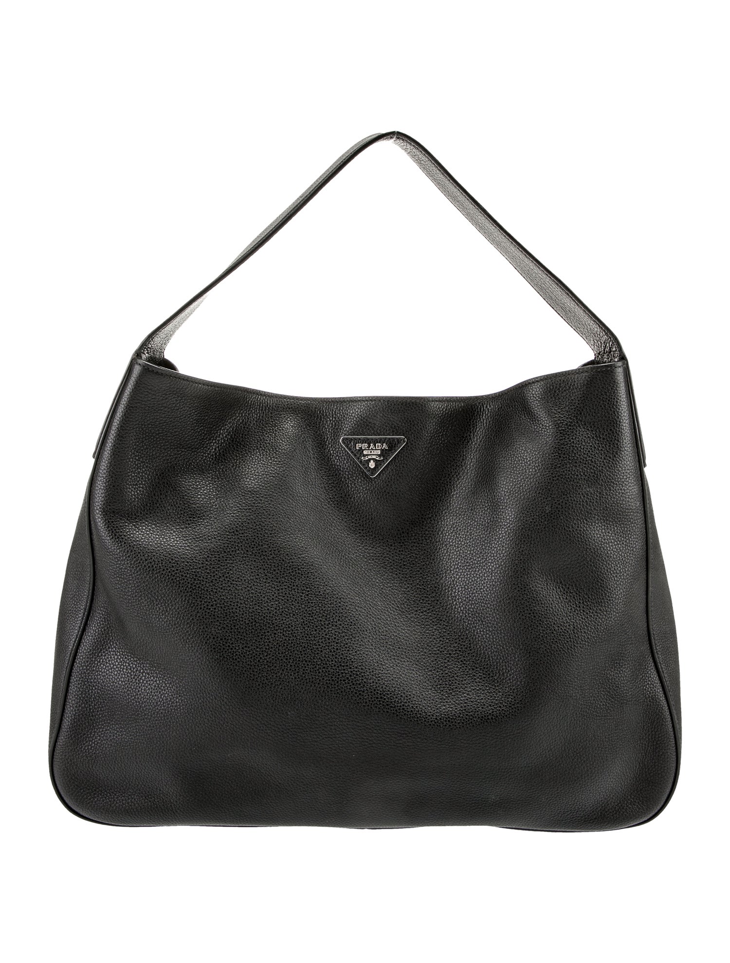 Prada Vitello Daino Hobo - Black Hobos, Handbags - PRA907934 | The RealReal