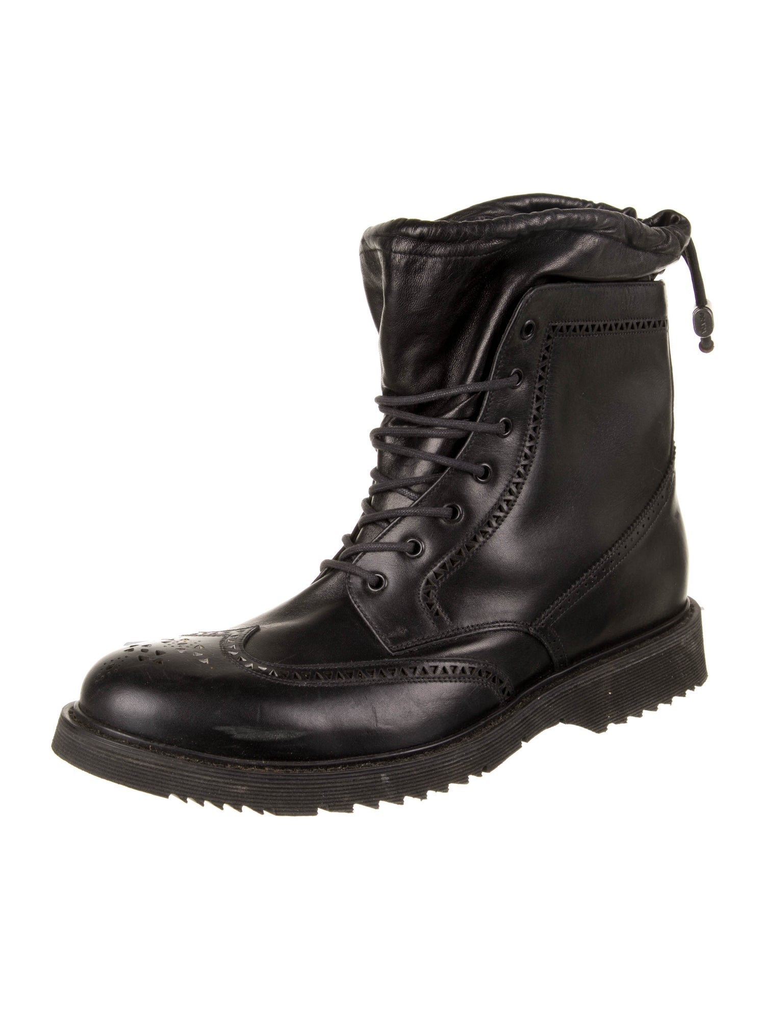 Prada Sport Ponyhair Lace-Up Boots - Neutrals Boots, Shoes - WPR117489 ...